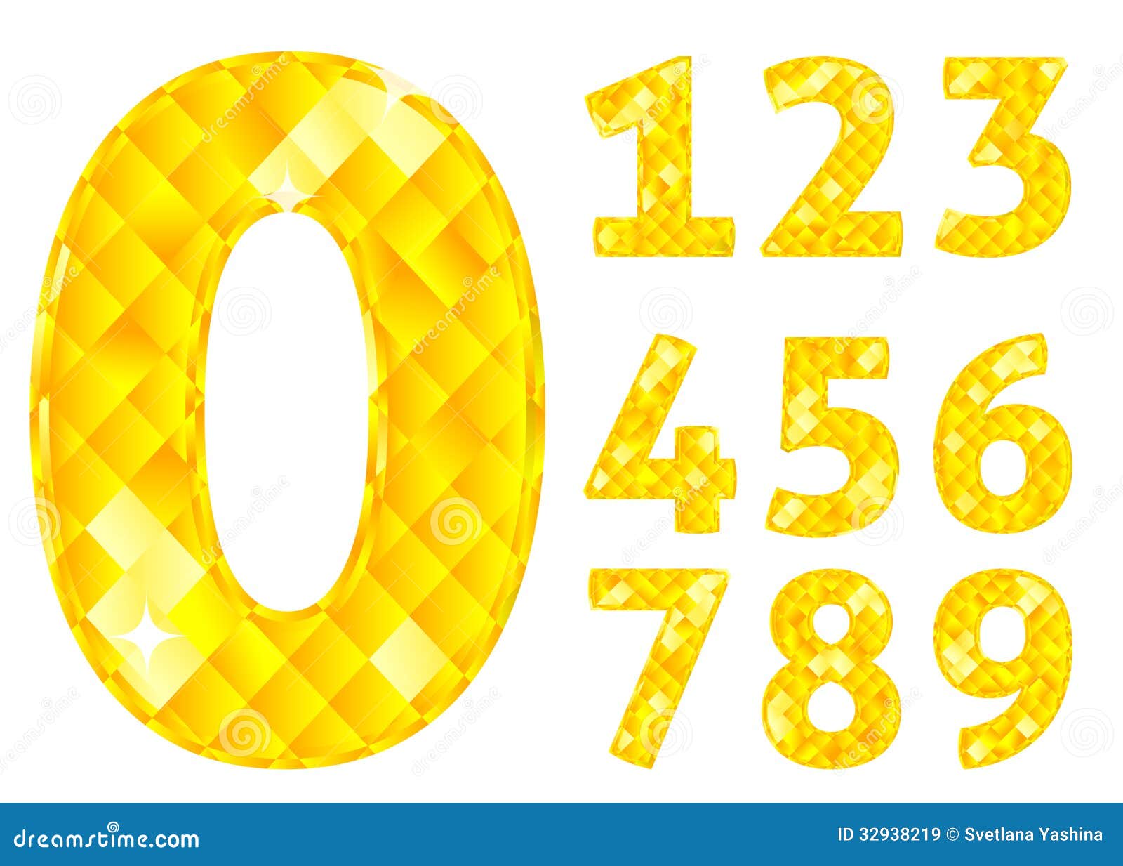 Diamond numbers stock vector. Illustration of number - 32938219