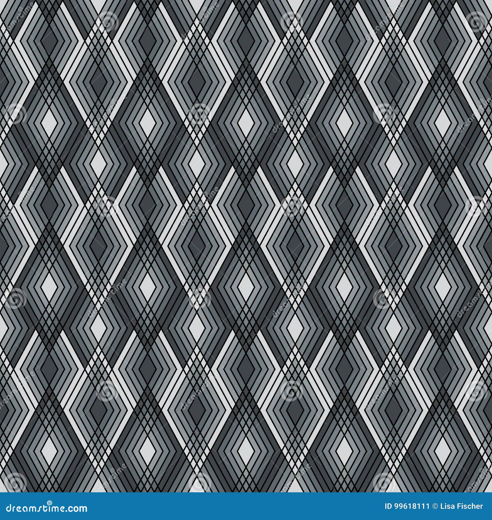 Diamond Outline Pattern in Shades of Grey Stock Vector - Illustration ...