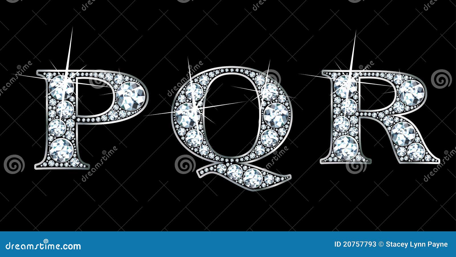 Diamond P, Q, R stock vector. Illustration of initial - 20757793