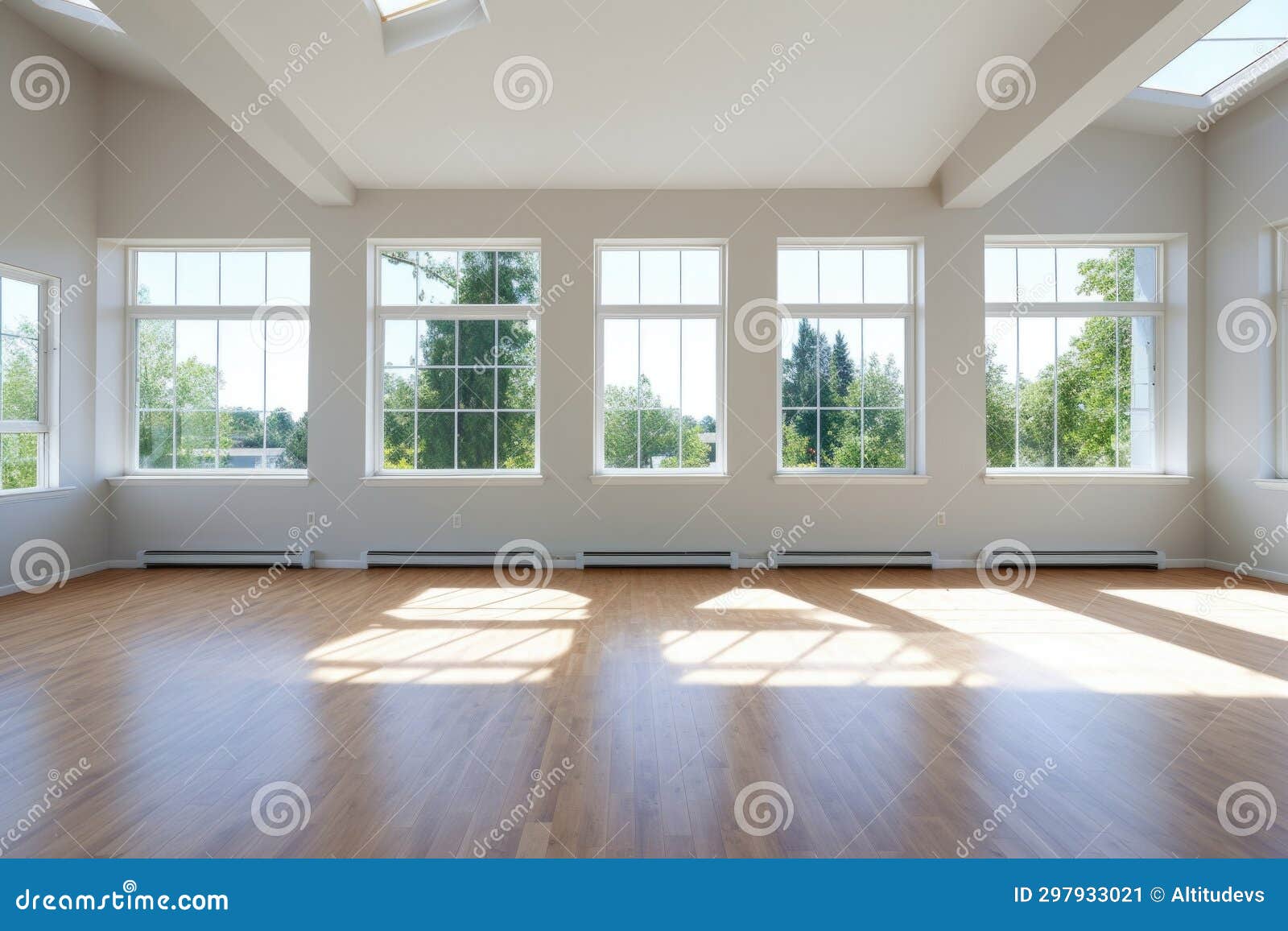 Diamond-pane Windows Viewed from Inside of an Empty Room Stock Image ...