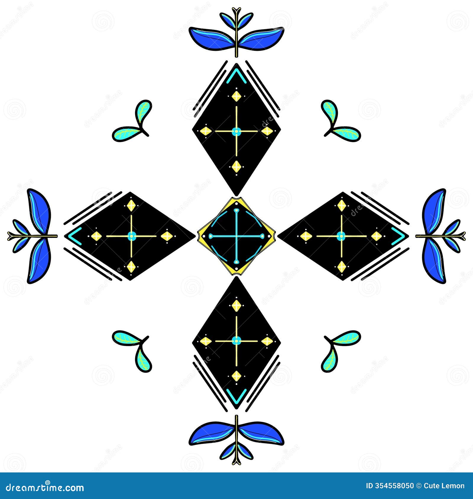 Diamond Geometry Background Pattern Design, Cartoon Exquisite ...