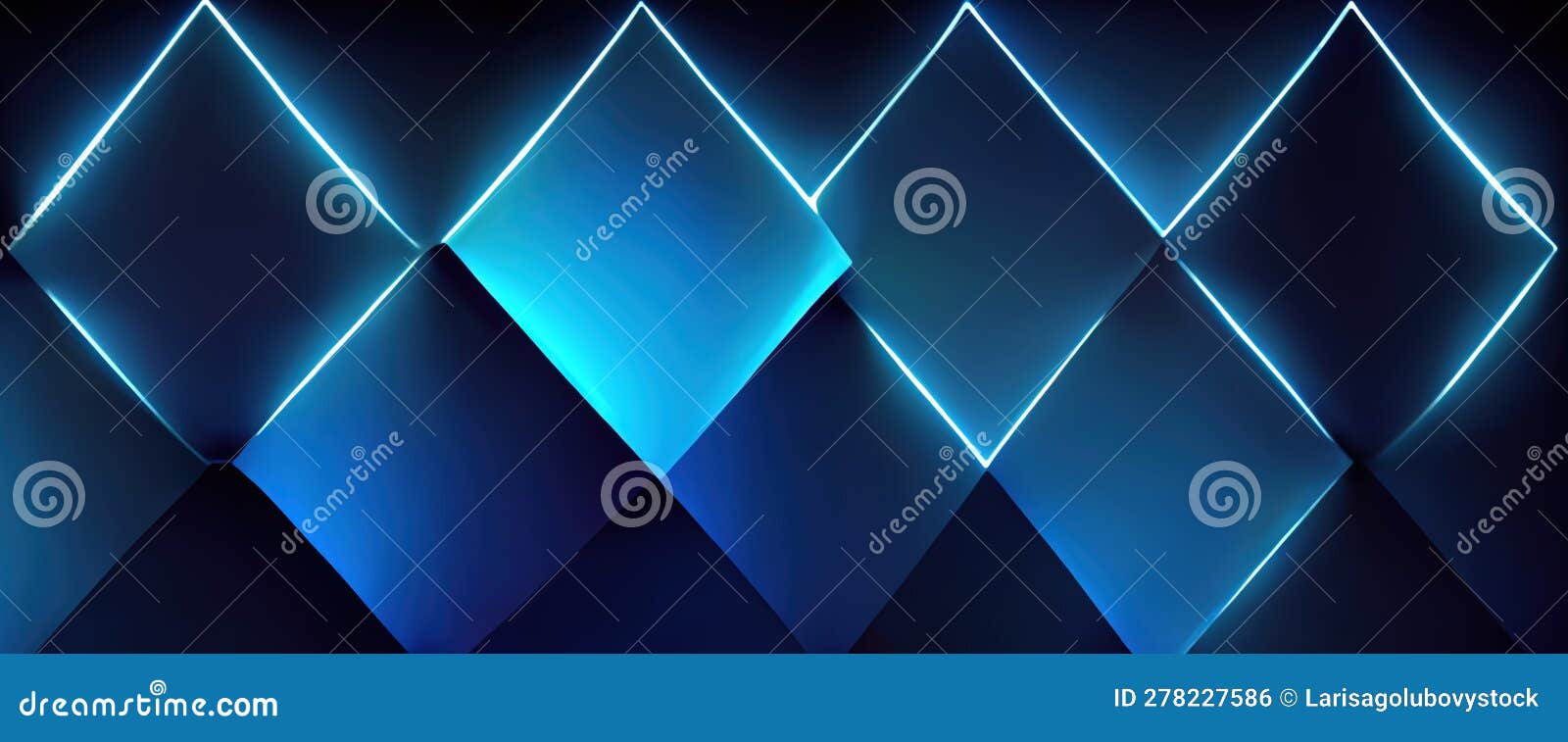 Diamond Pattern Glowing Background Blue Light Cell Stock Illustration ...
