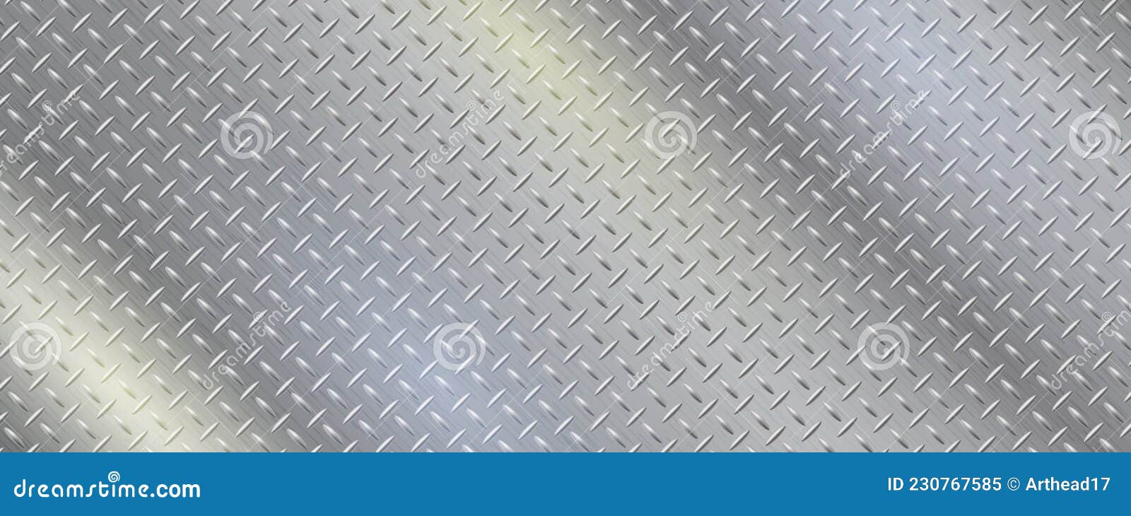 Diamond Pattern Metal Plate. Texture with Reflective Stainless Steel ...