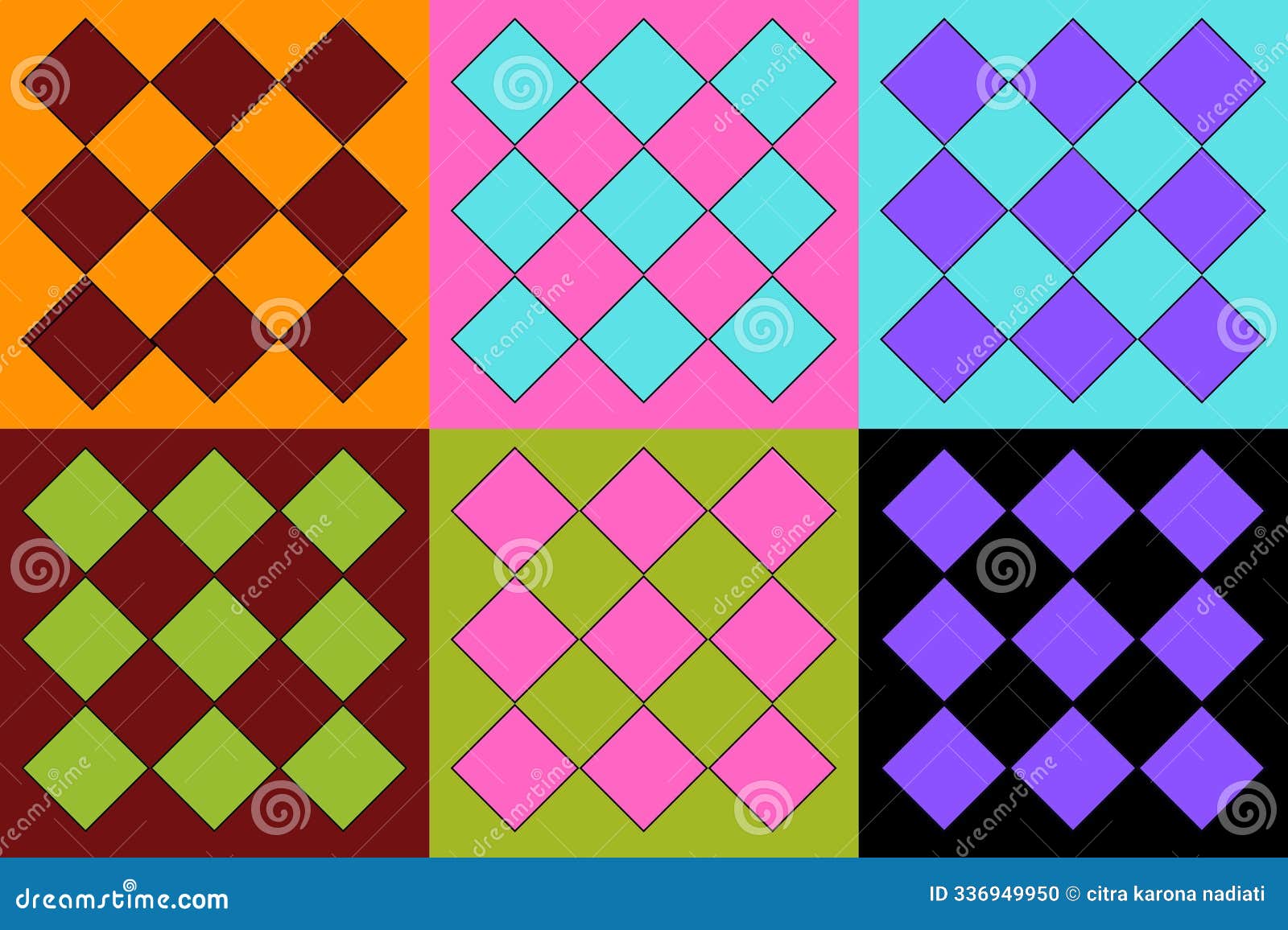 Diamond Pattern Shapes with Different Color with the Background Stock ...