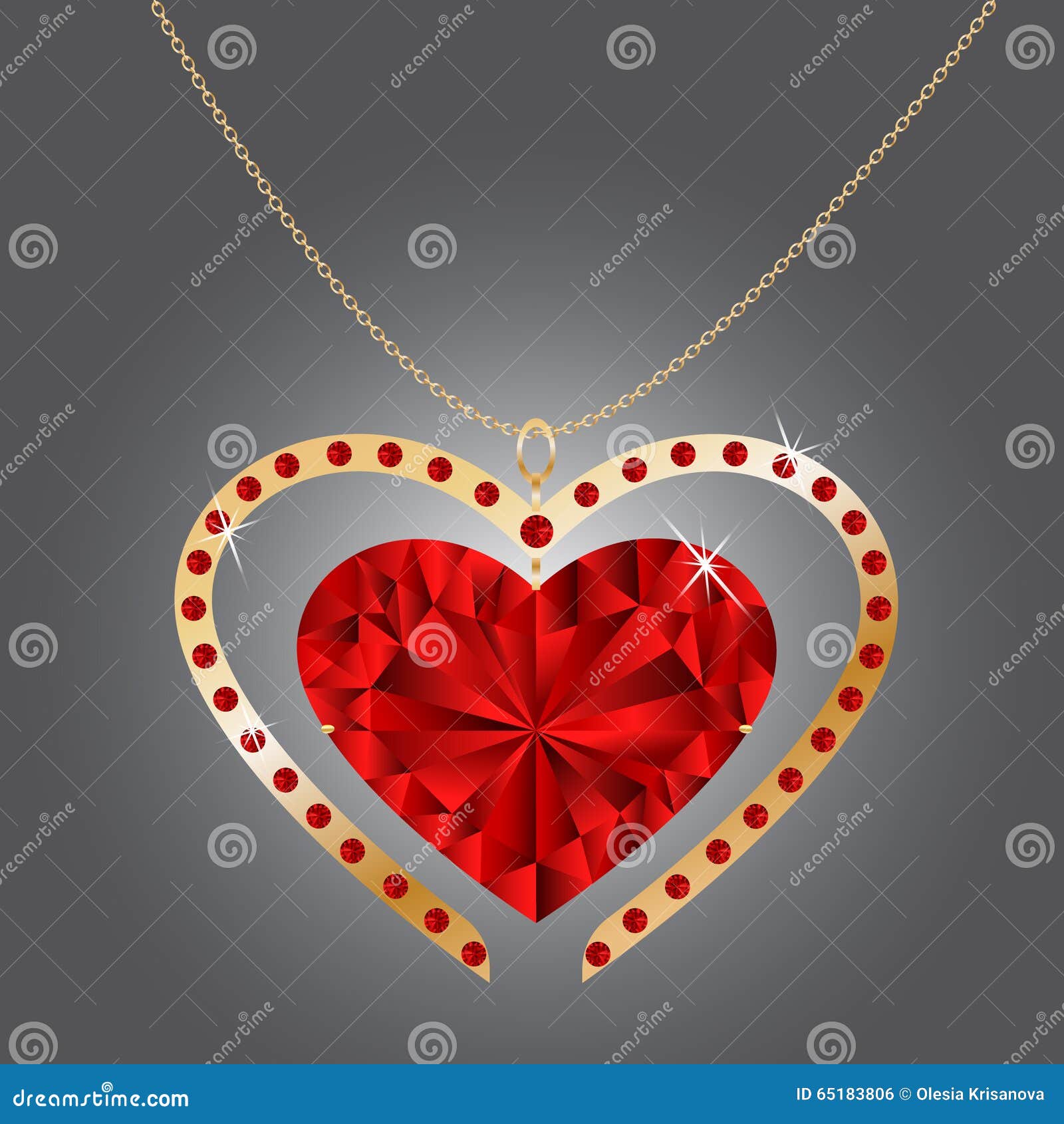 Diamond Pendant Illustration Stock Vector - Illustration of glitter ...