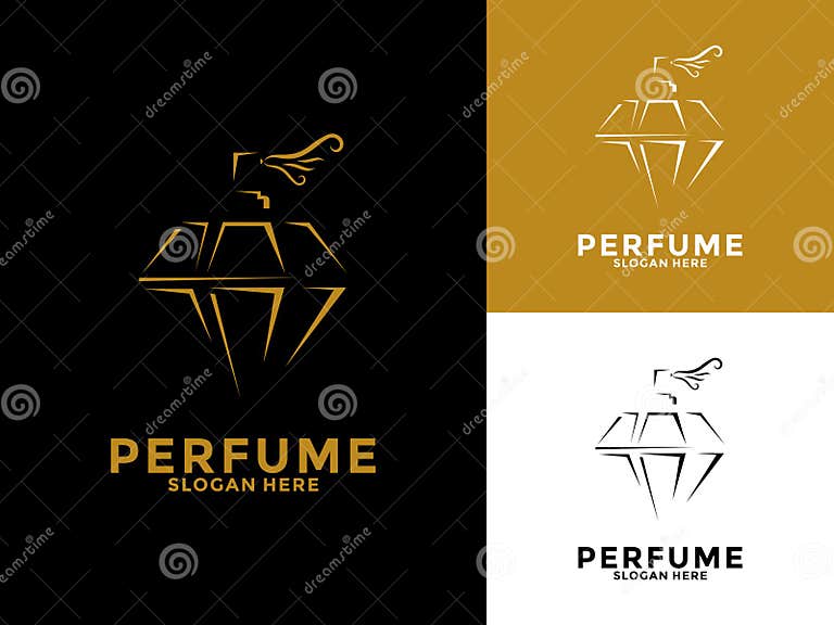Diamond Perfume Nature Logo Vector Template, Perfume Logo Design ...