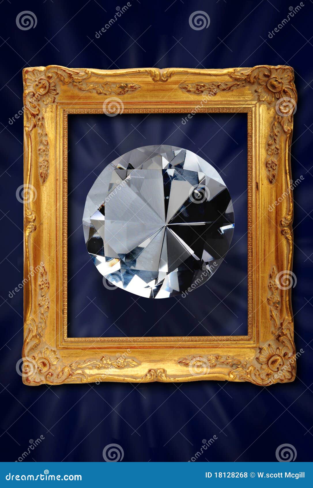 Diamond in picture frame stock photo. Image of frame - 18128268