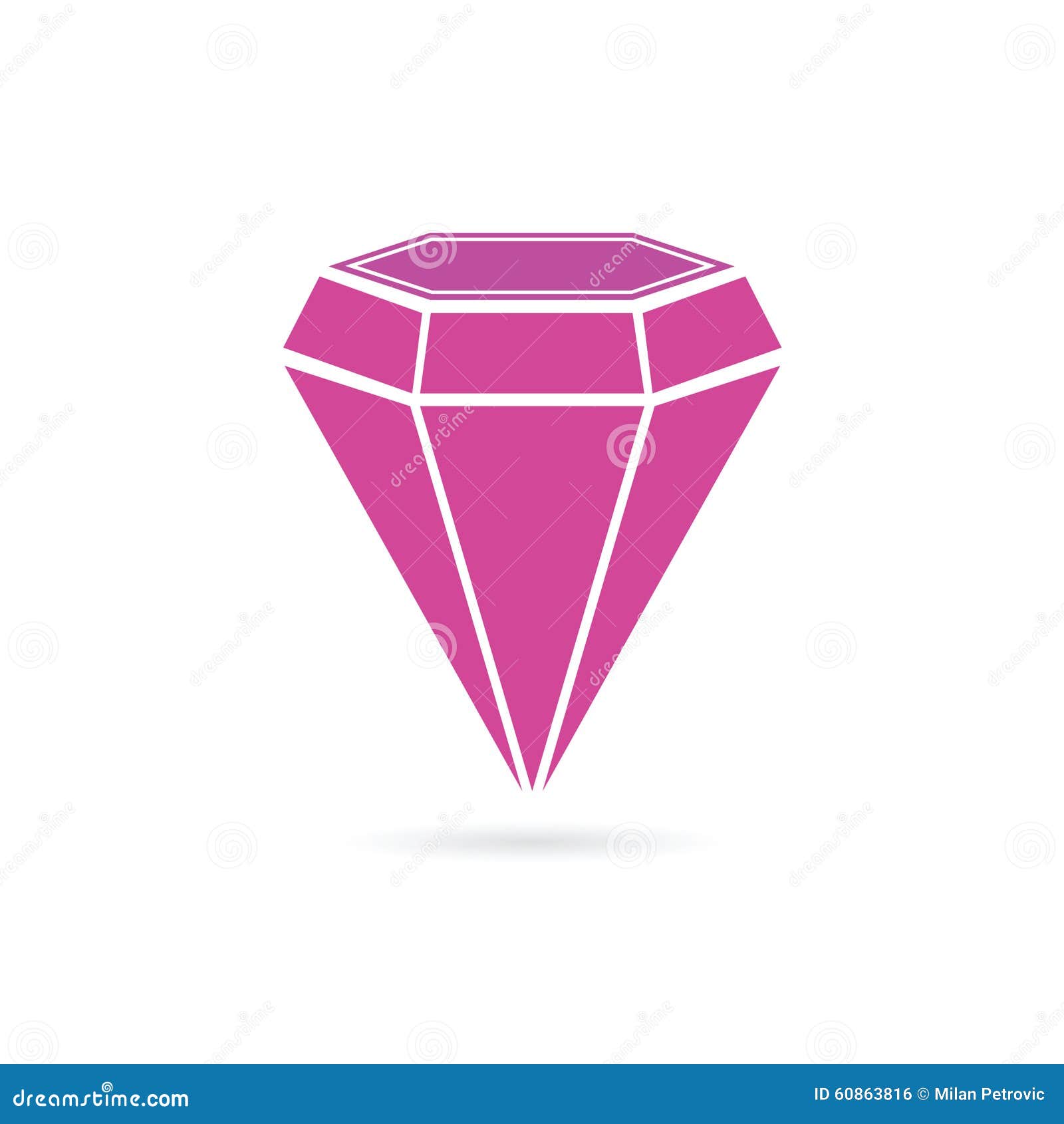 Diamond Pink Crystal Vector Stock Vector - Illustration of brilliant ...