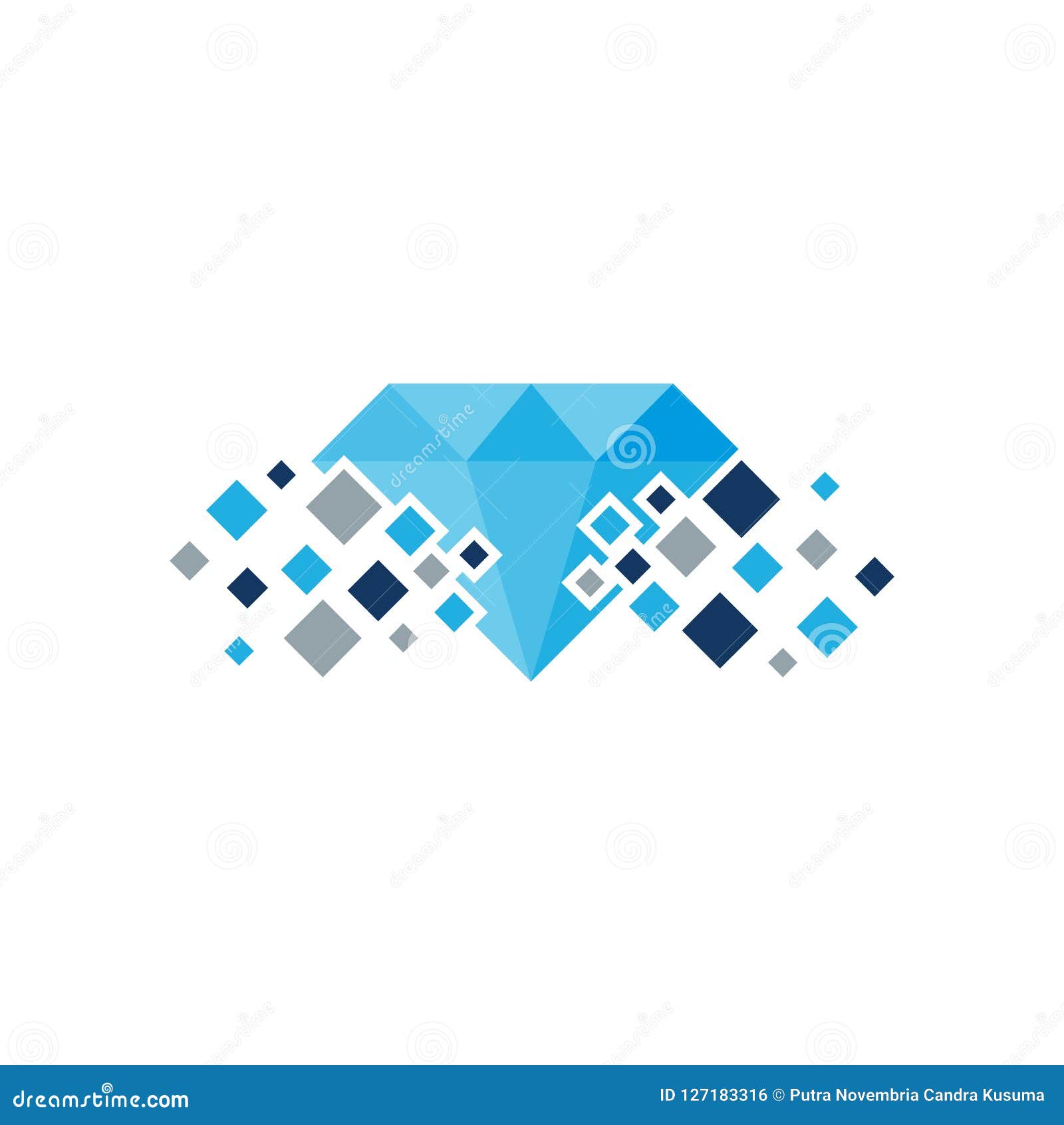 Diamond Pixel Logo Icon Design Stock Vector - Illustration of jewel ...