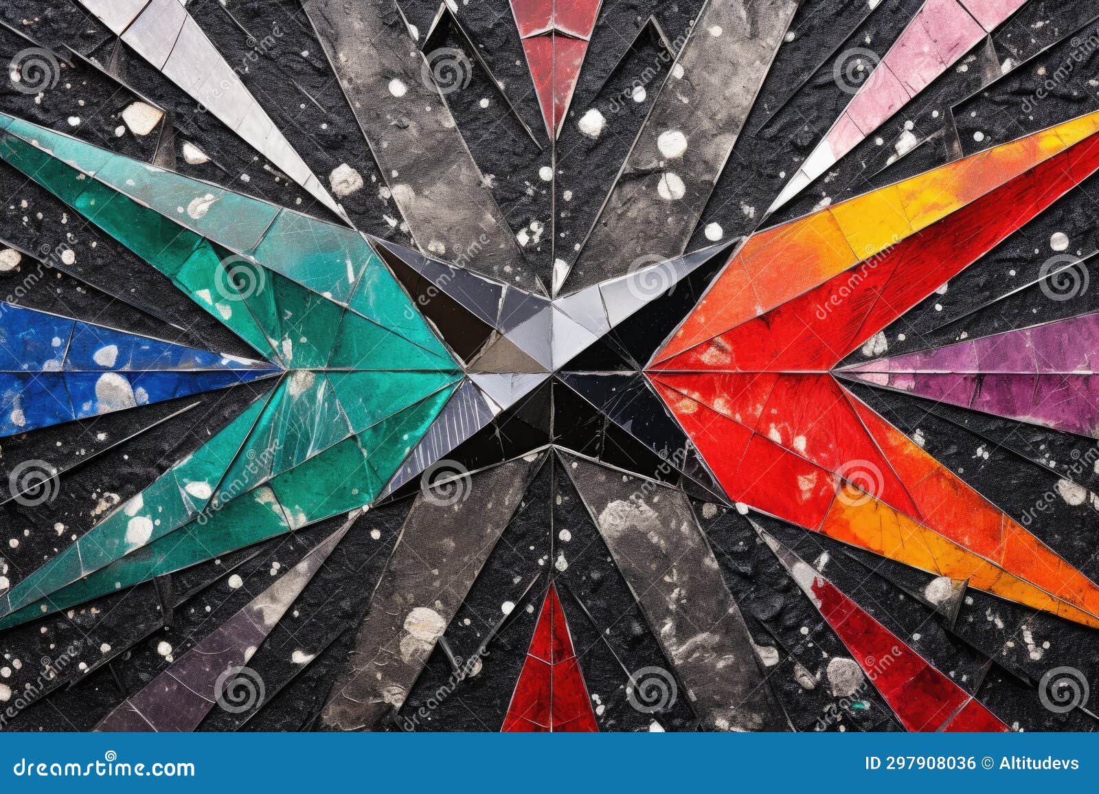 Diamond Plate with an Artistic Paint Splatter on it Stock Photo - Image ...