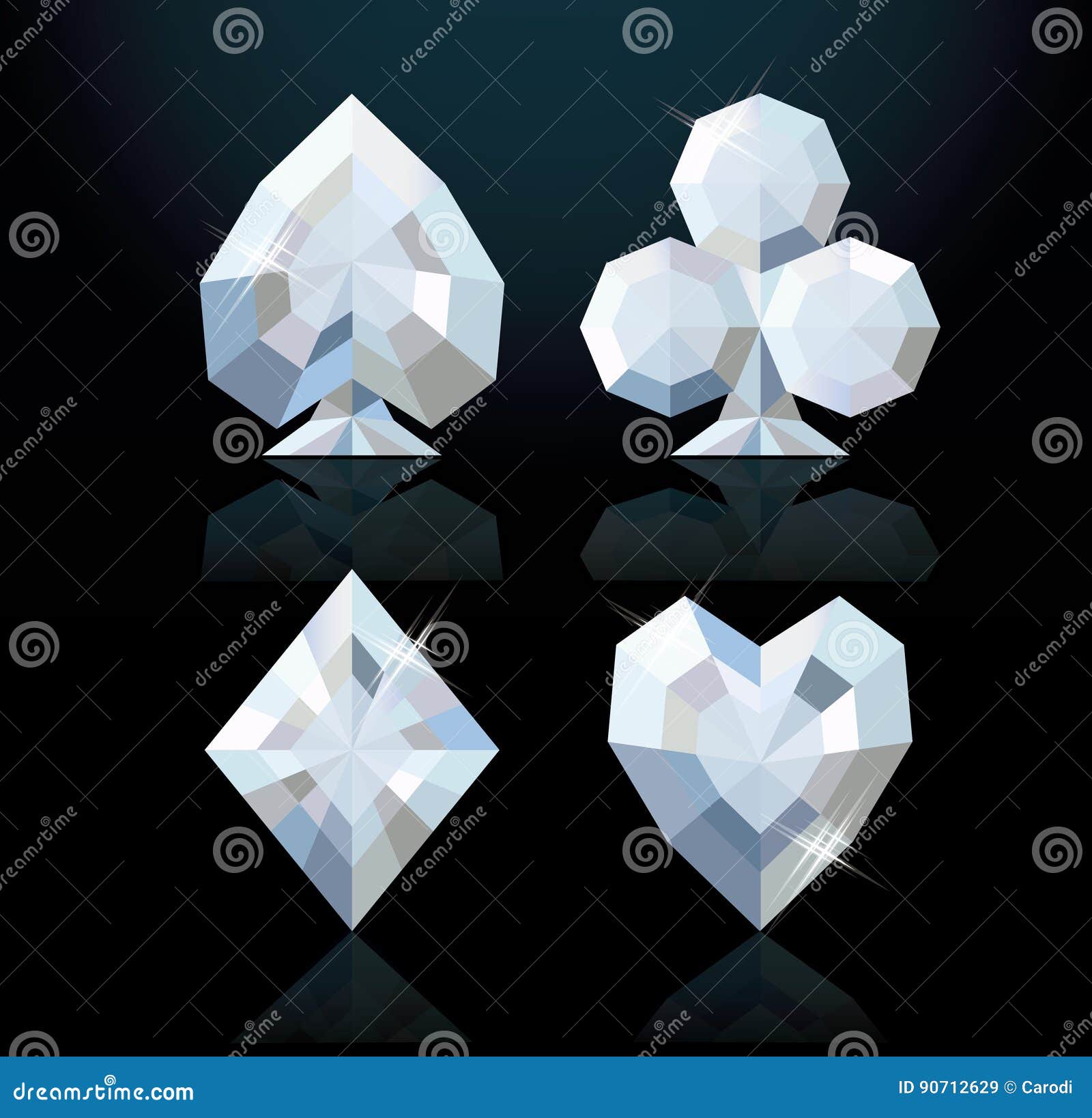 Diamond Poker Elements, Vector Stock Vector - Illustration of elements ...