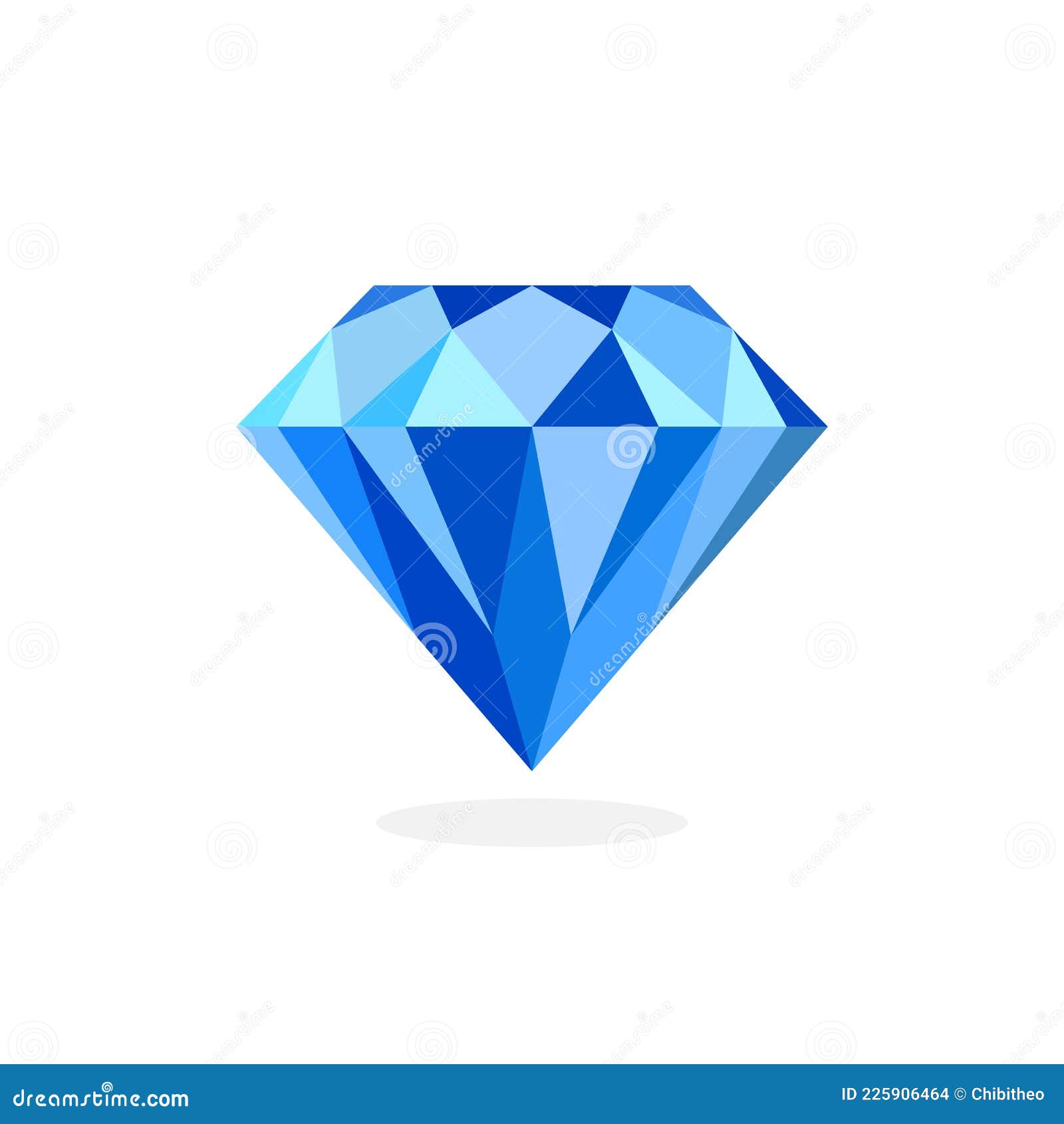 Diamond Polygon Image, Low Poly for 3d Logos and Icons. Stock Vector ...