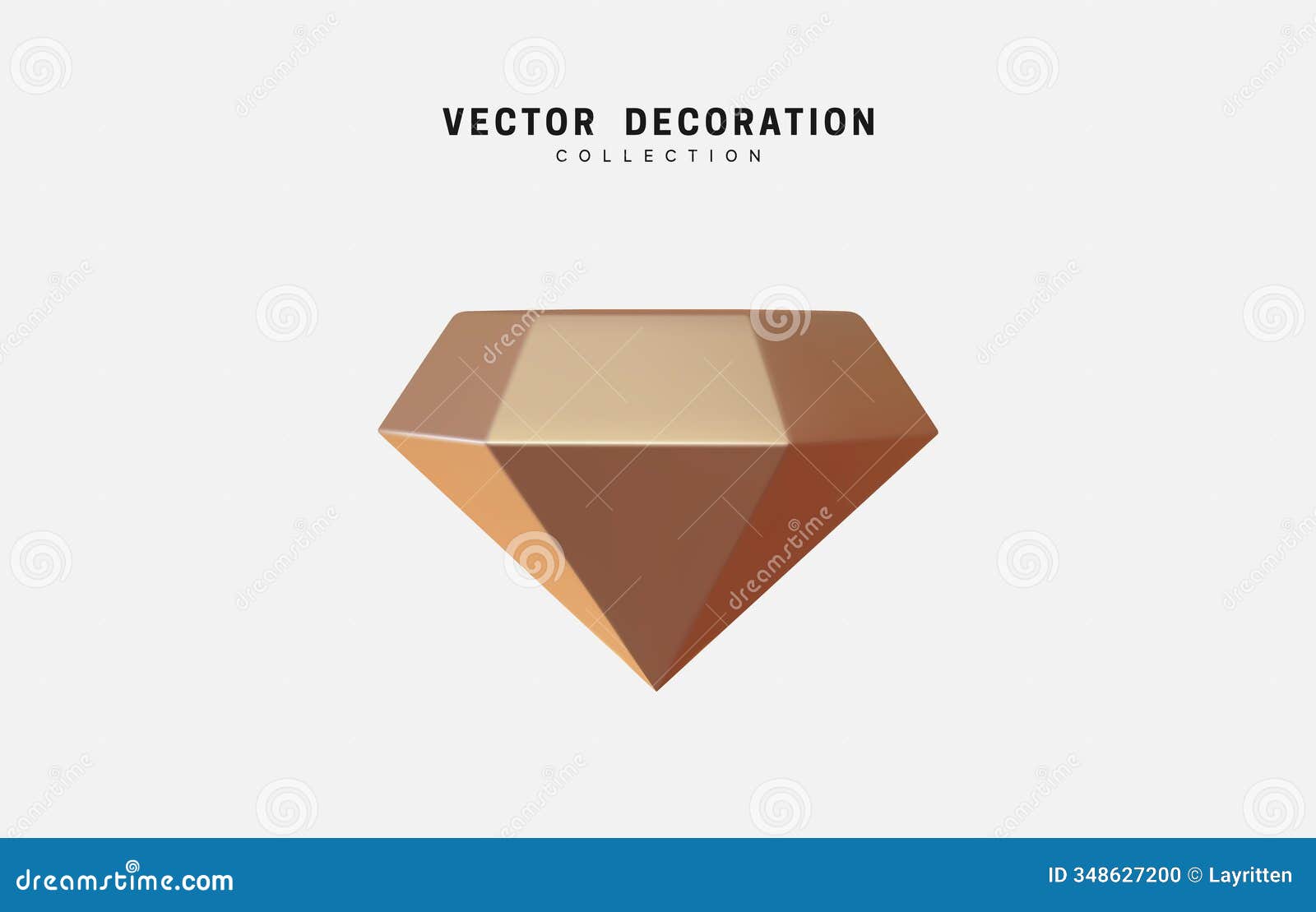 Diamond is Precious Stone. Decoration 3d Object Isolated Stock ...