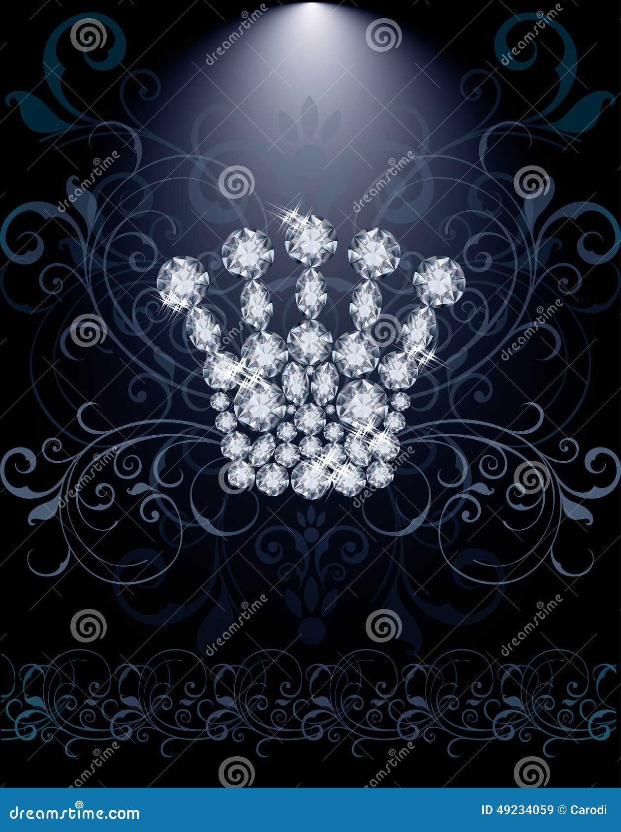 Diamond Queen Crown VIP Invitation Card Cartoon Vector | CartoonDealer ...