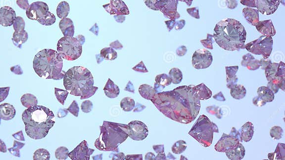 Diamond Rain, Falling Diamonds with Ideal Cut Stock Illustration ...