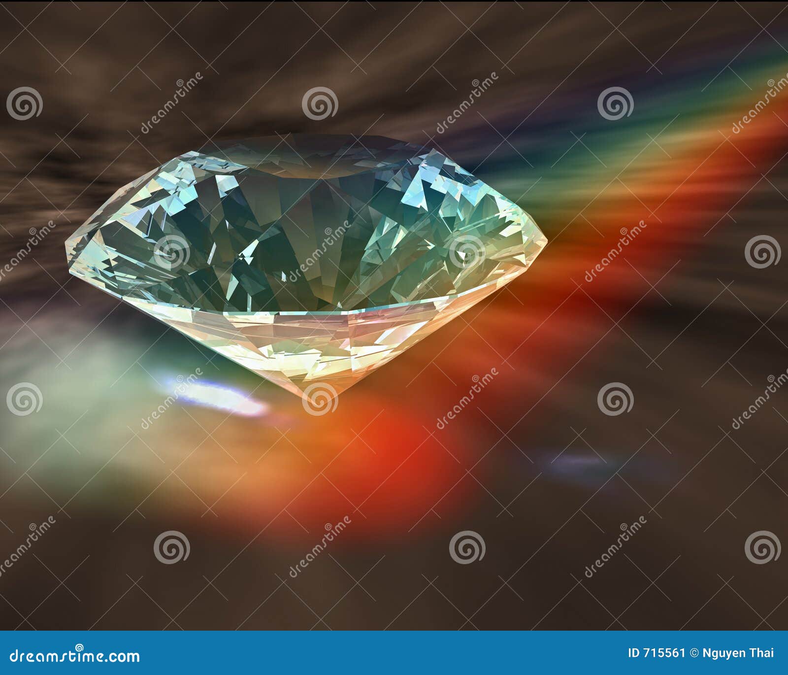 Diamond in rainbow stock illustration. Illustration of ideal - 715561