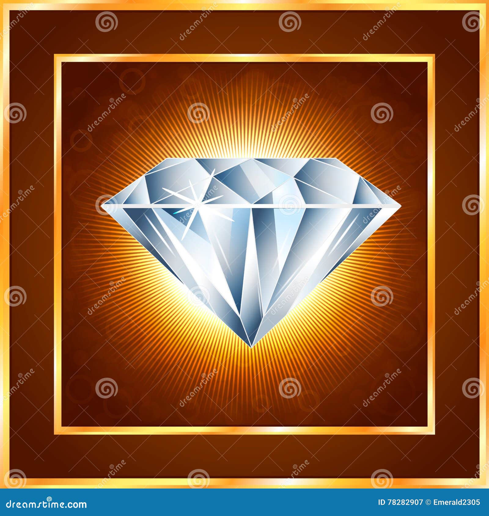 Diamond Set. Realistic Jewels Isolated On White Background. Shimmer ...