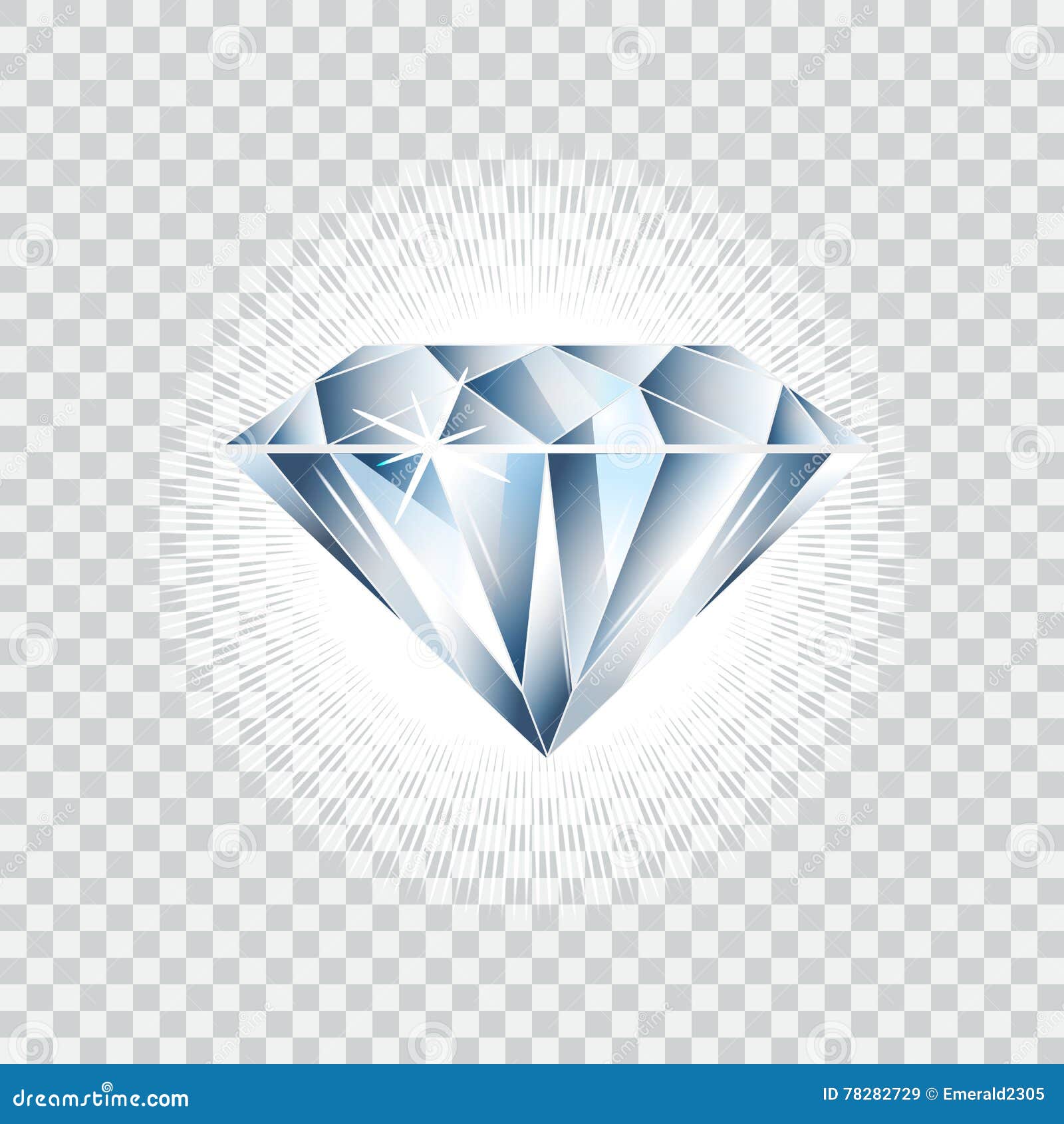 Diamond Set. Realistic Jewels Isolated On White Background. Shimmer ...