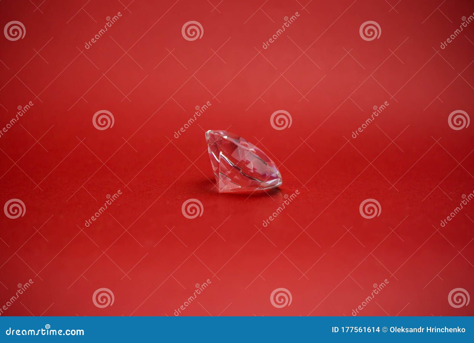 Large Diamond on a Red Background Stock Photo - Image of macro, sweet ...
