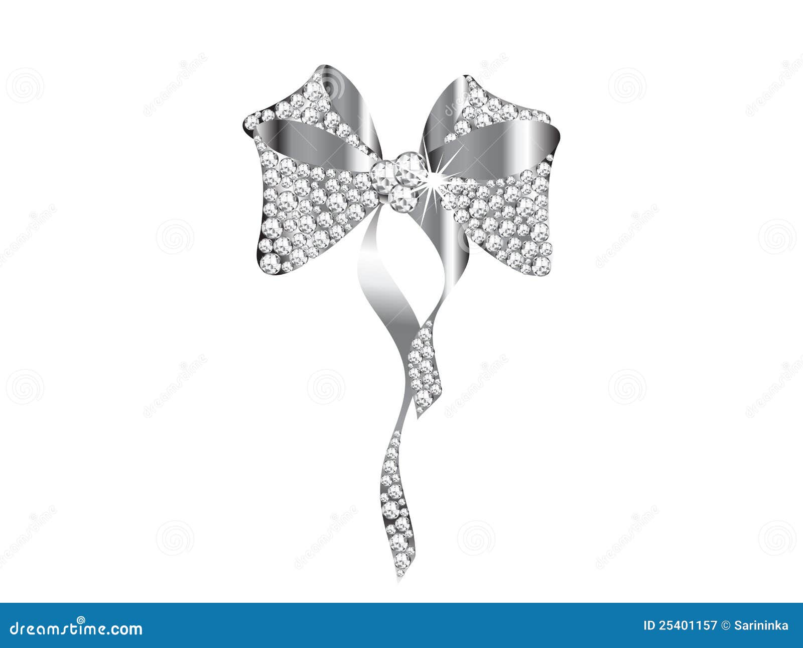 Diamond ribbon stock vector. Illustration of satin, graphic - 25401157