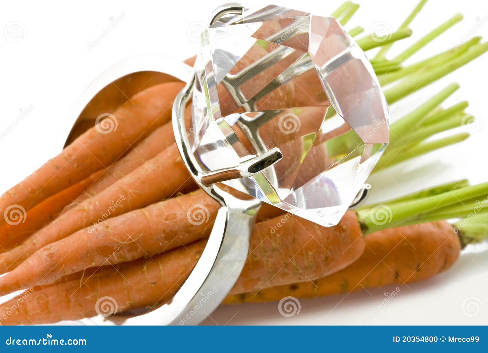 Diamond Ring Around Some Carrots Stock Photo - Image of root, band ...