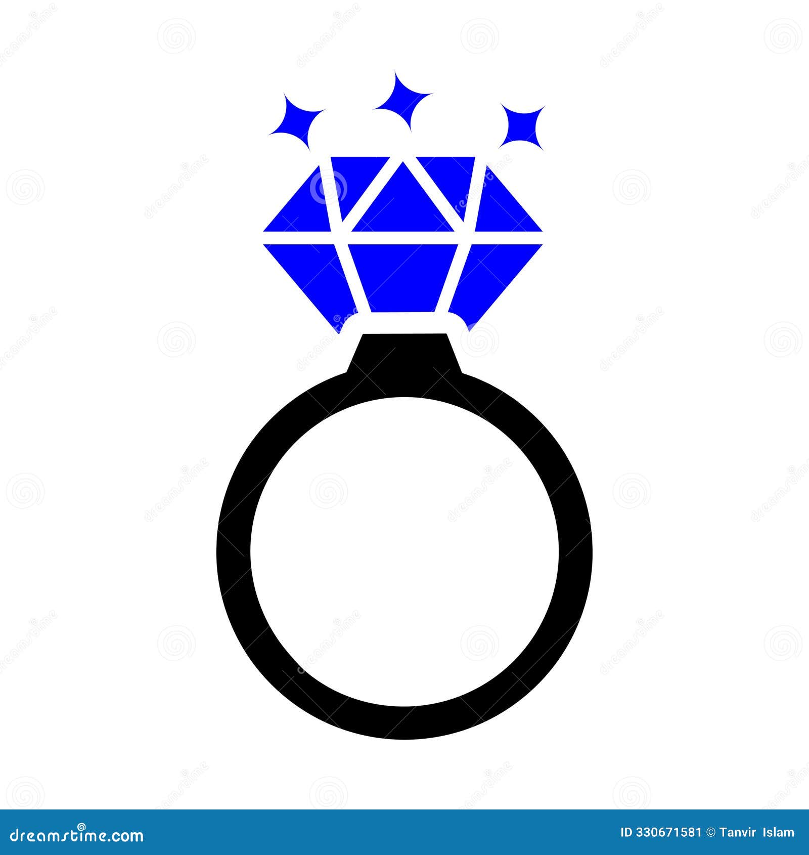 Diamond Ring Icon stock illustration. Illustration of diamond - 330671581