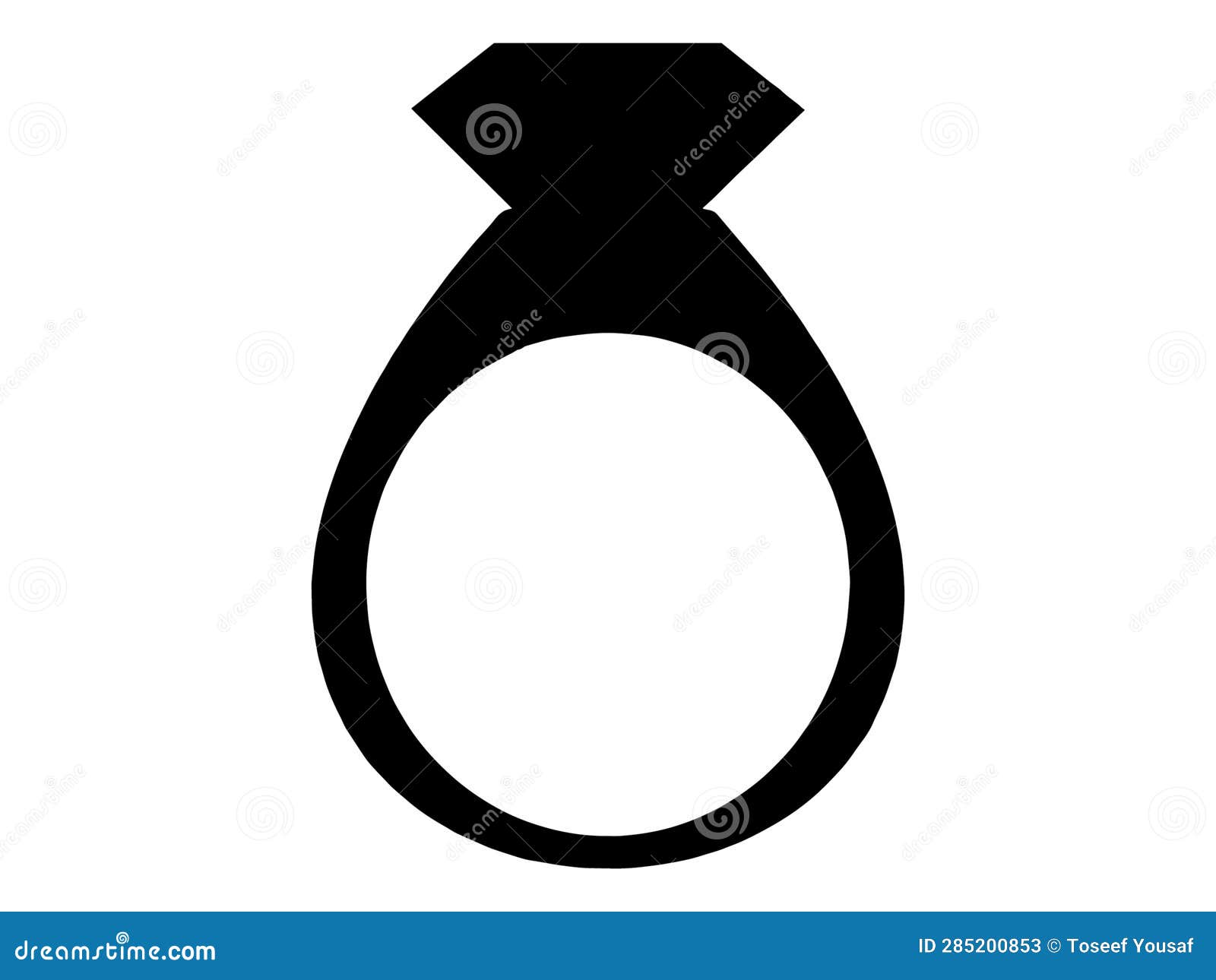 Diamond Ring Icon Silhouette Vector Art Stock Vector - Illustration of ...