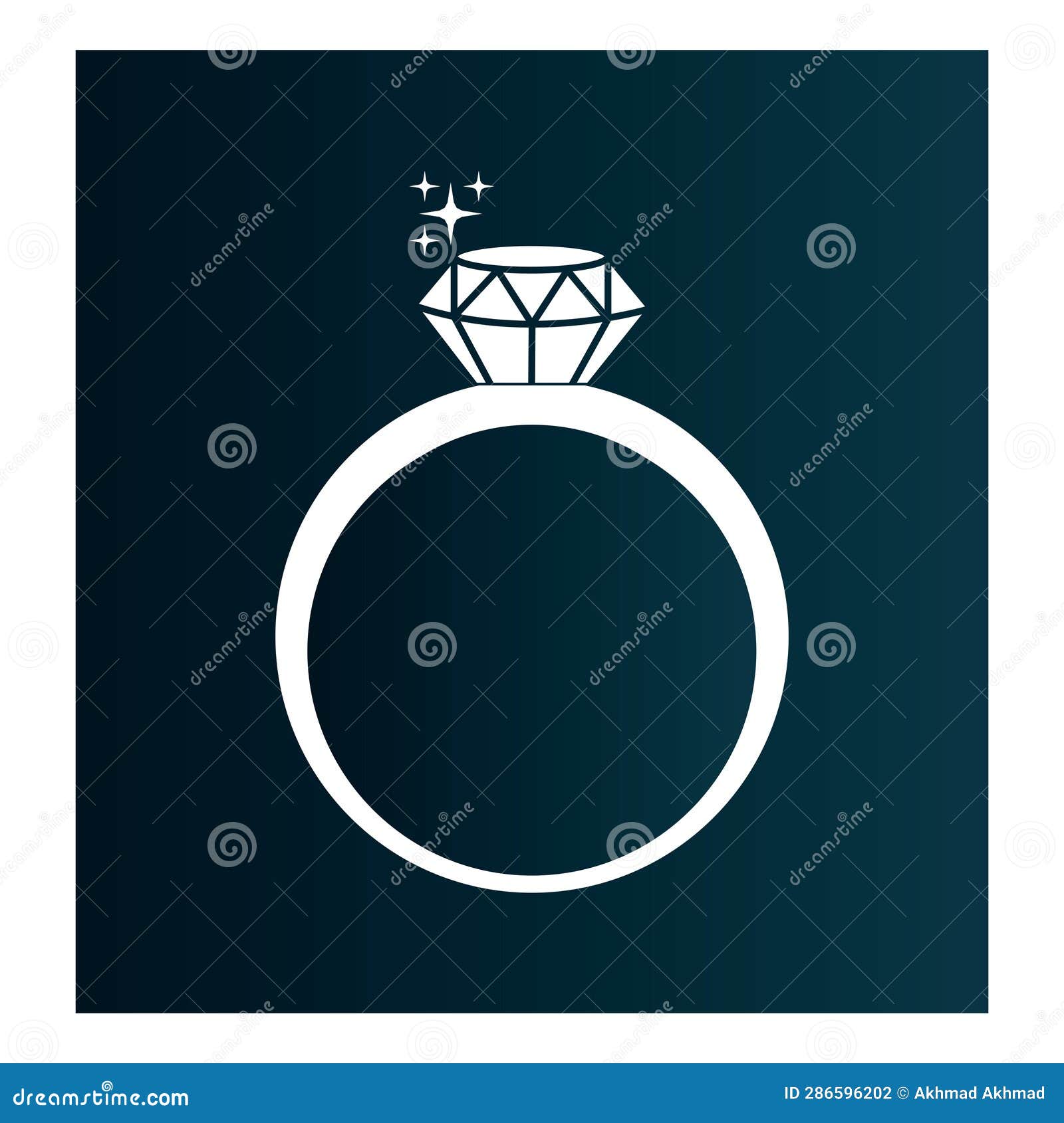 Diamond Ring icon stock vector. Illustration of gemstone - 286596202