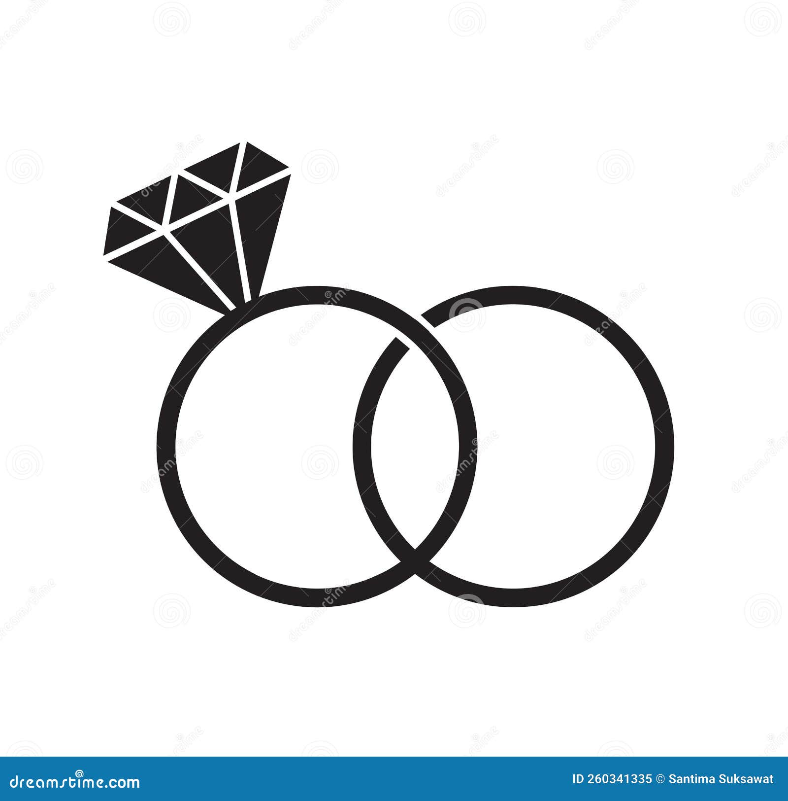 Diamond Ring Icon Vector Illustration Stock Vector - Illustration of ...