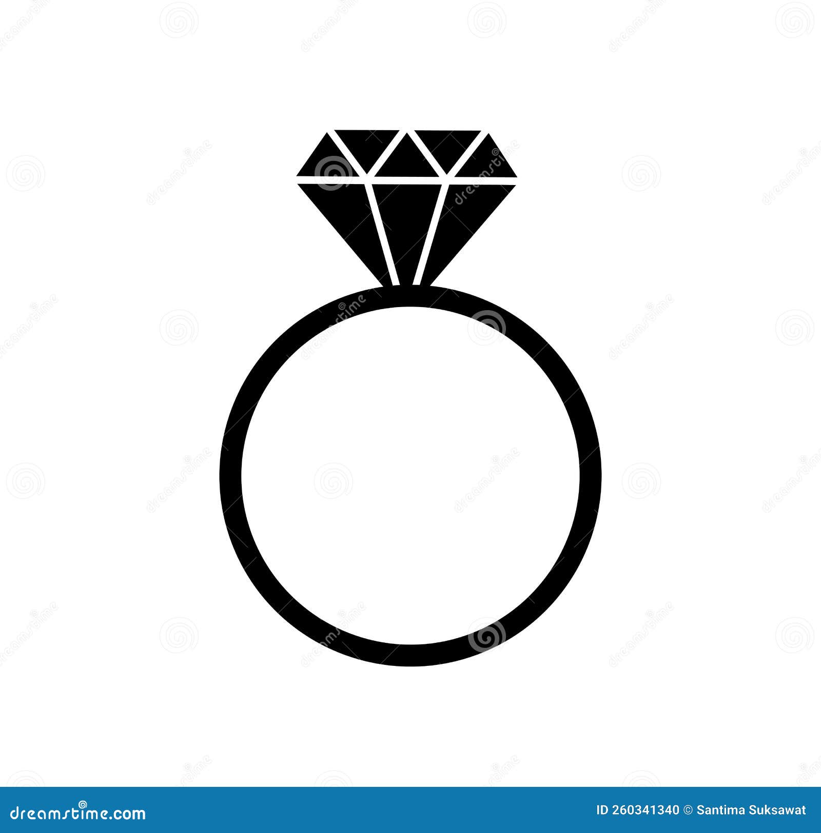 Diamond Ring Icon Vector Illustration Stock Vector - Illustration of ...
