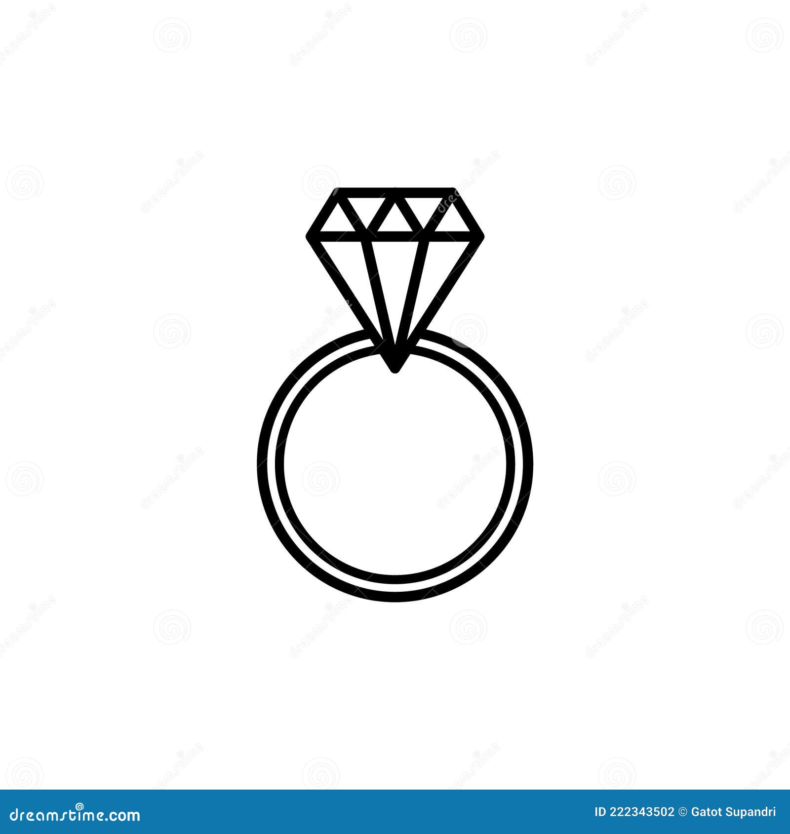 Diamond Ring Icon Vector Logo Design Template Stock Illustration ...