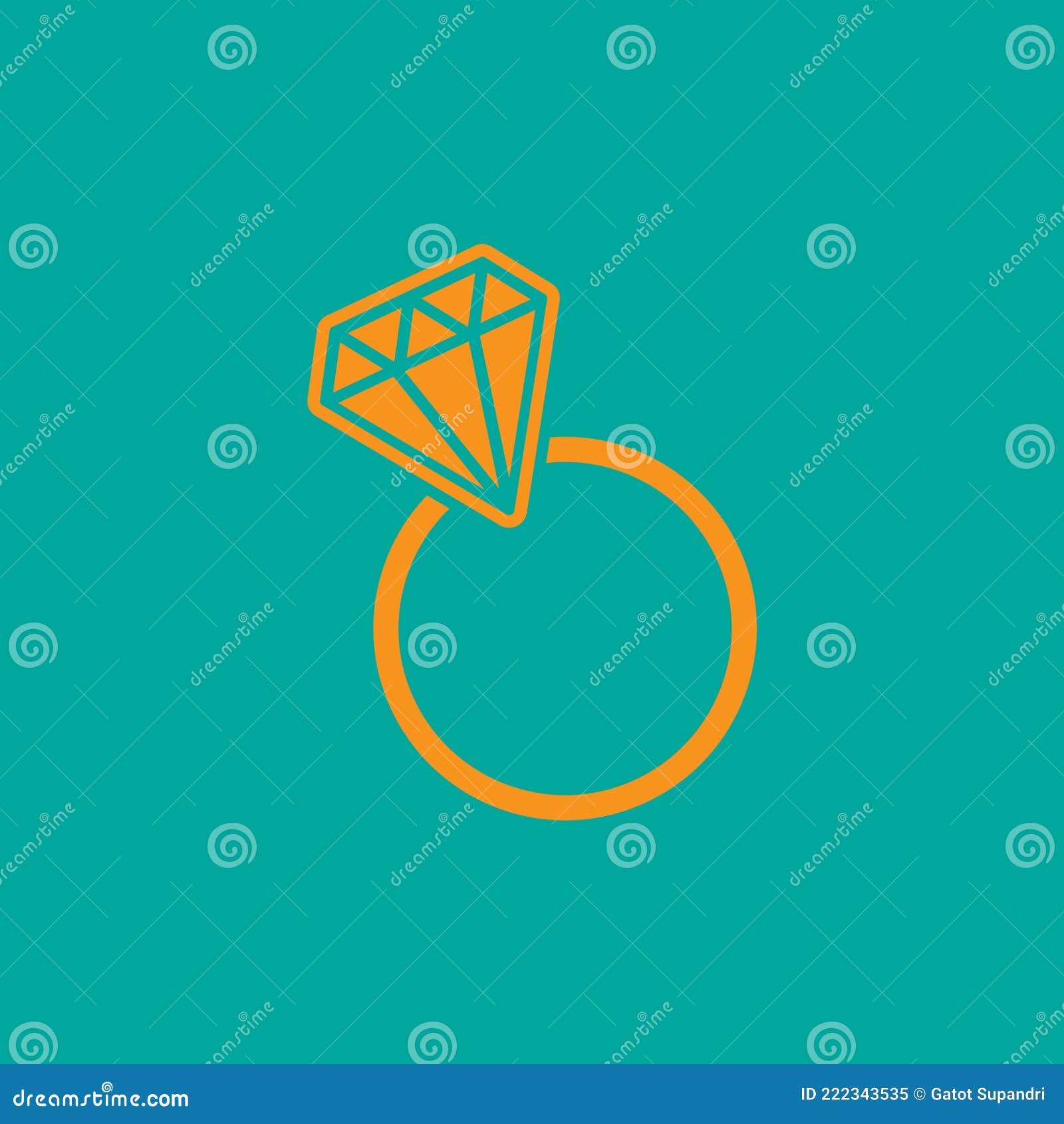 Diamond Ring Icon Vector Logo Design Template Stock Vector ...