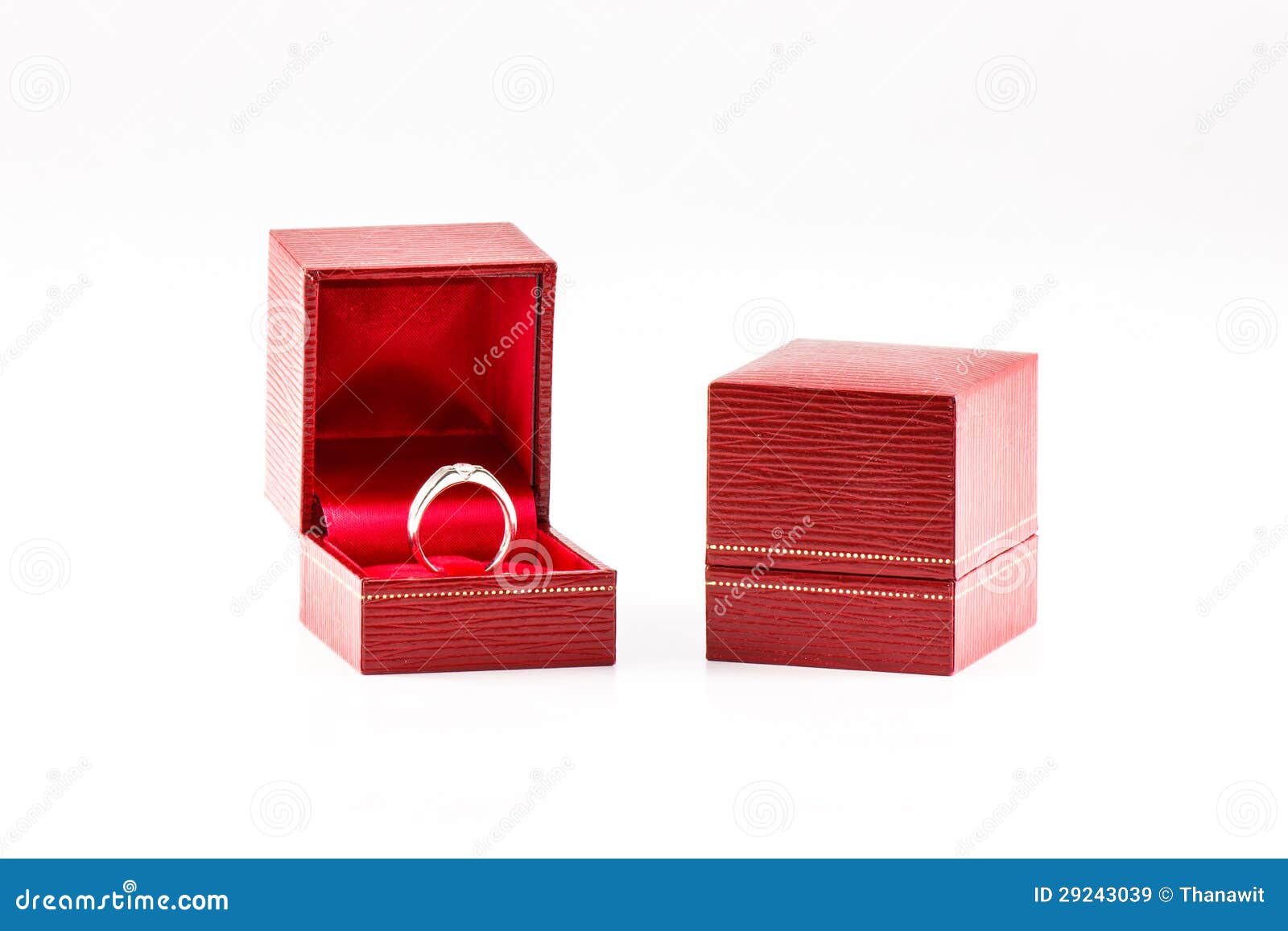 Diamond ring & red box stock image. Image of metal - 29243039