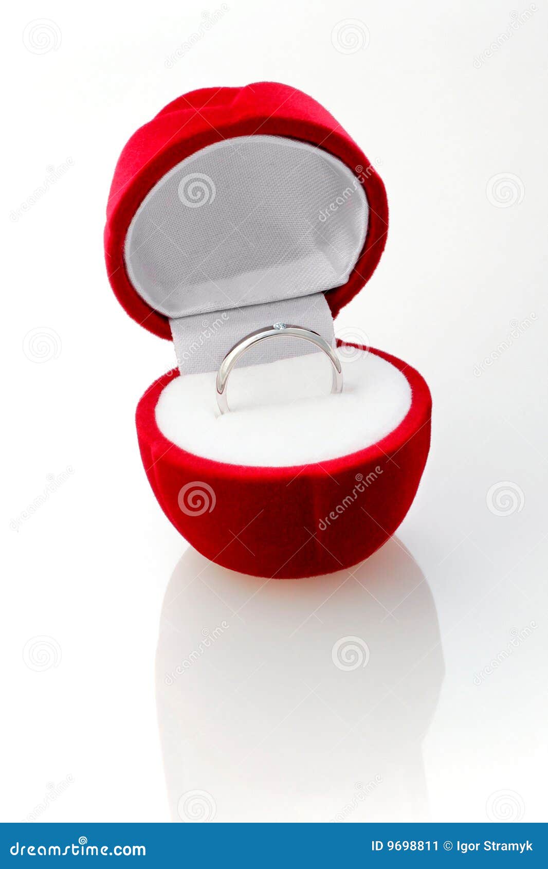 Diamond Ring in the Red Box. Stock Image - Image of jewelry, wedding ...