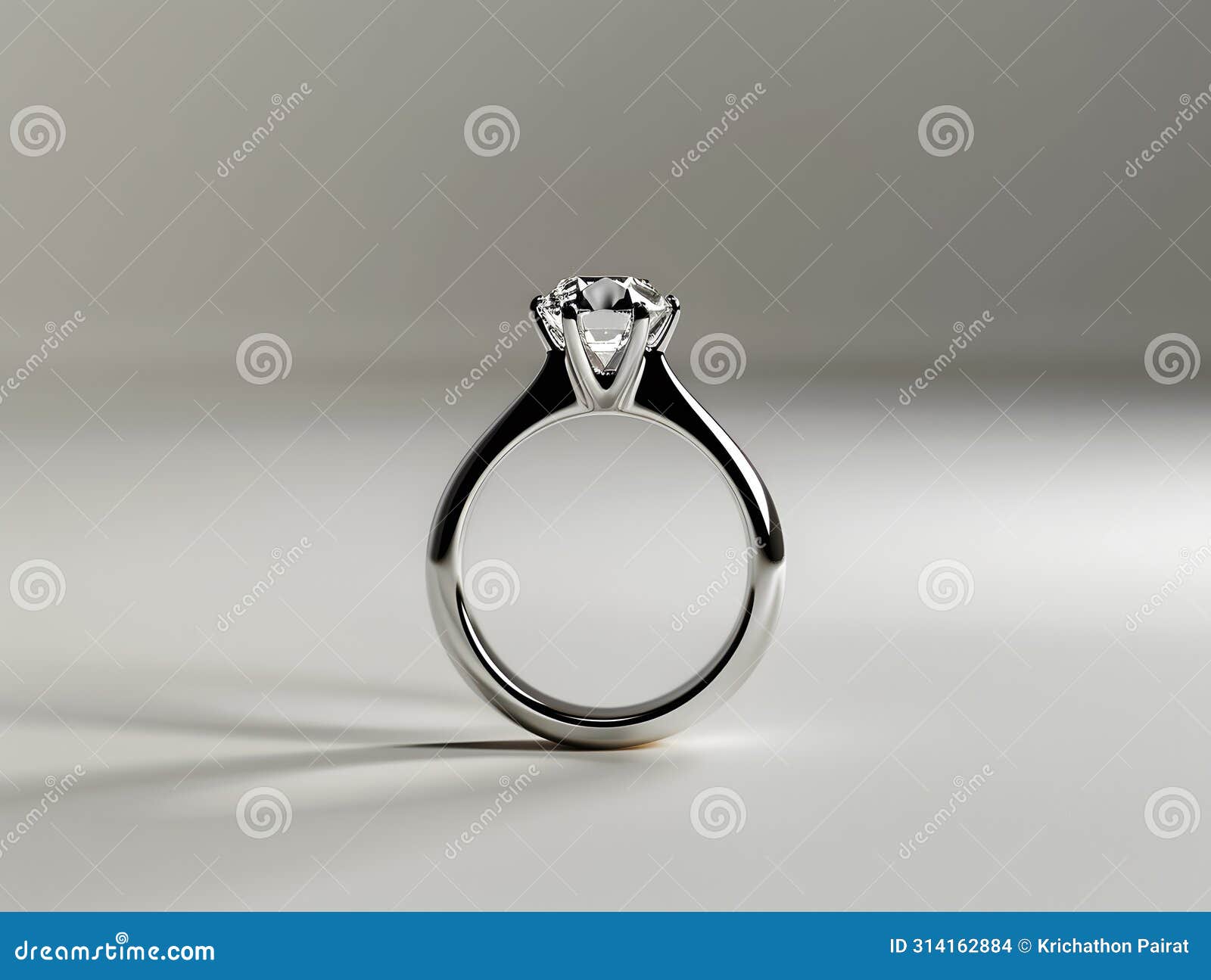 A Diamond Ring in a Studio Scene that Clearly Shows Off the Details of ...