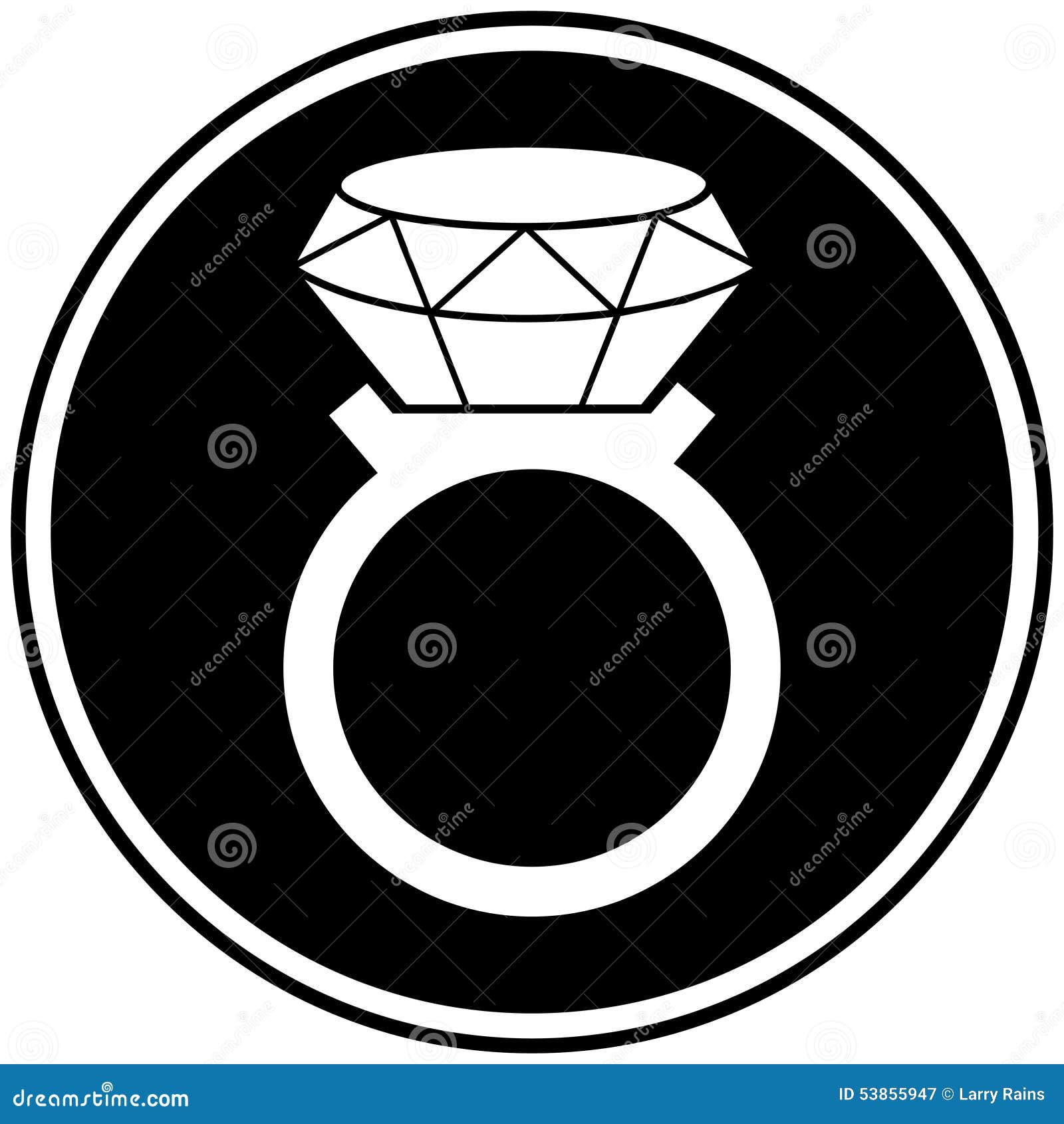 Diamond Ring Symbol stock vector. Illustration of retro - 53855947