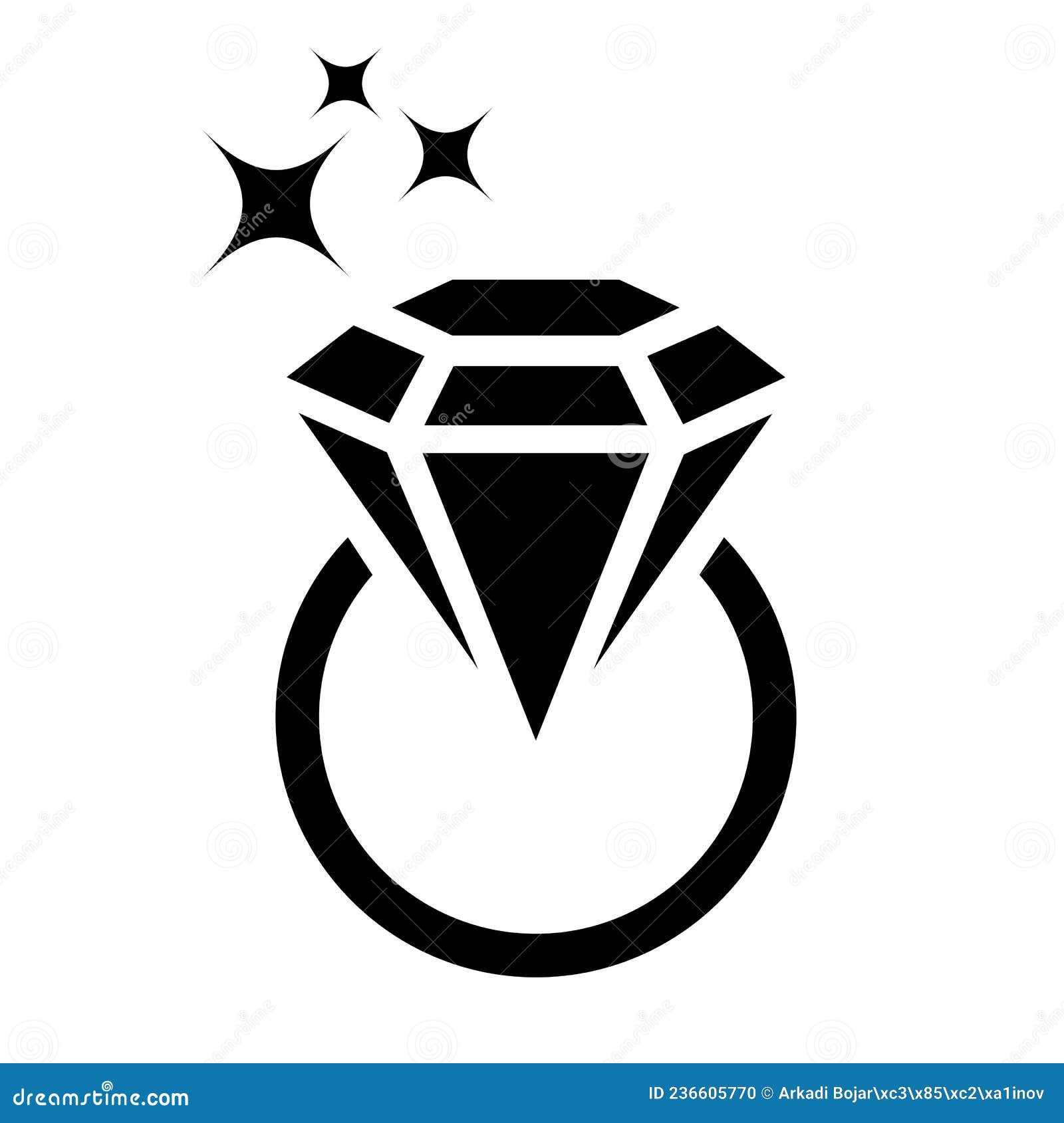 Diamond ring vector icon stock vector. Illustration of almaz - 236605770