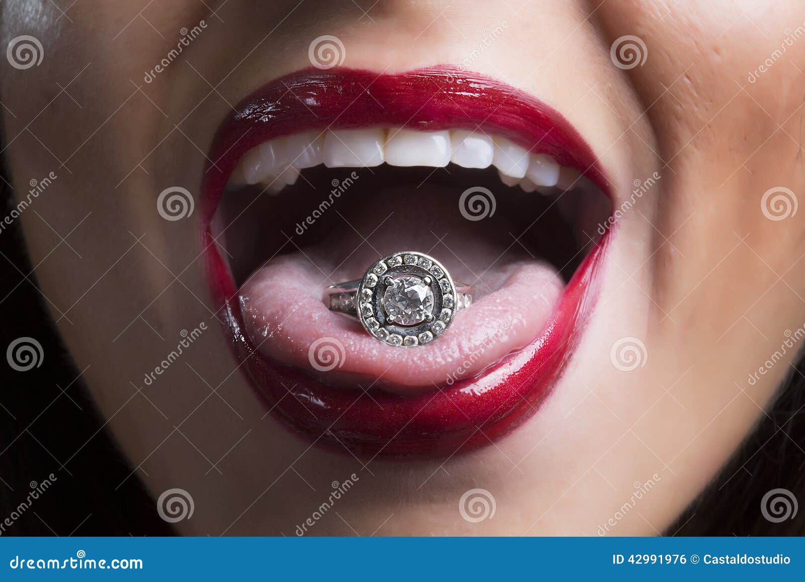 Pink Lips With Diamonds