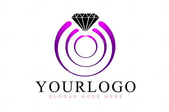 Diamond Rings Logo stock illustration. Illustration of polygons - 27438438