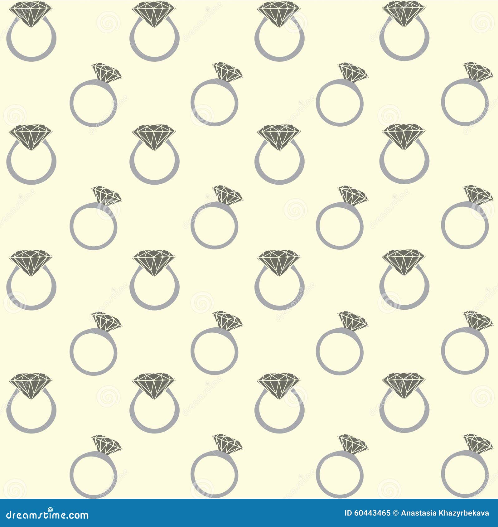 Diamond Rings Seamless Pattern Stock Vector - Illustration of faceting ...