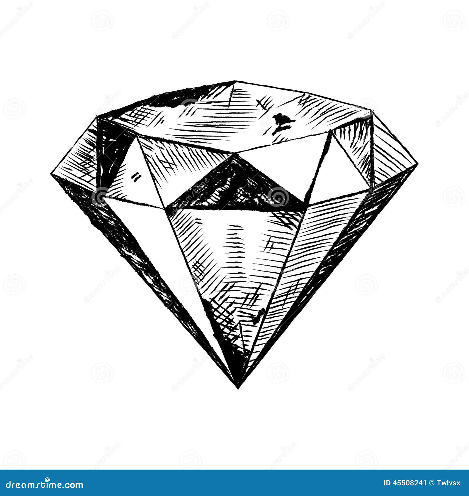 Diamond in the Rough Illustration Stock Vector - Illustration of karat ...