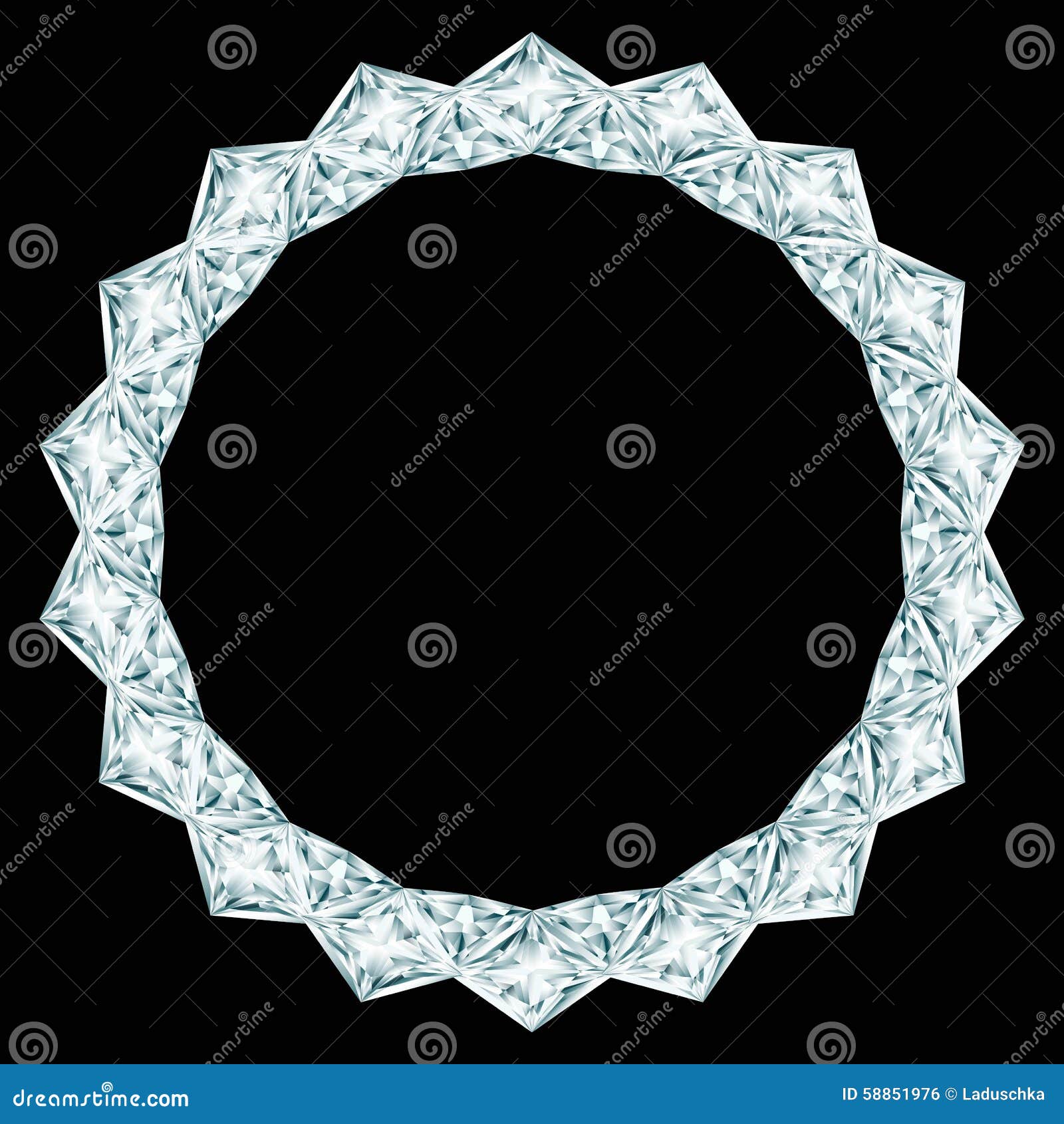 Diamond round frame stock vector. Illustration of gemstone - 58851976