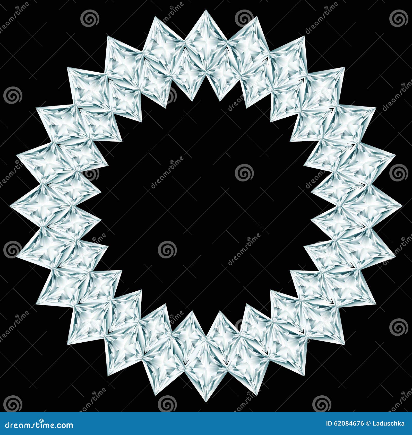 Diamond round frame stock vector. Illustration of sparkle - 62084676