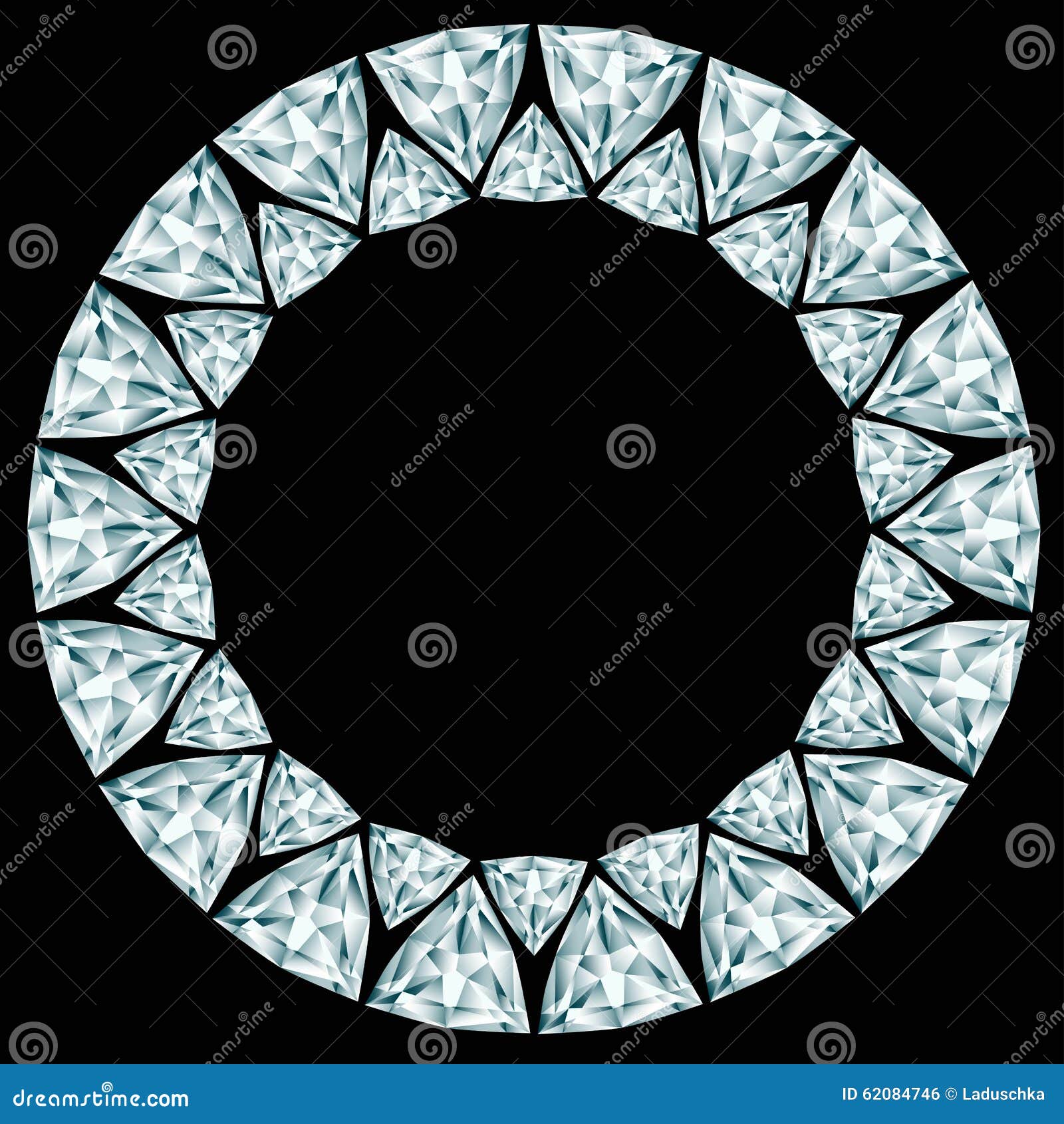 Diamond round frame stock vector. Illustration of vector - 62084746