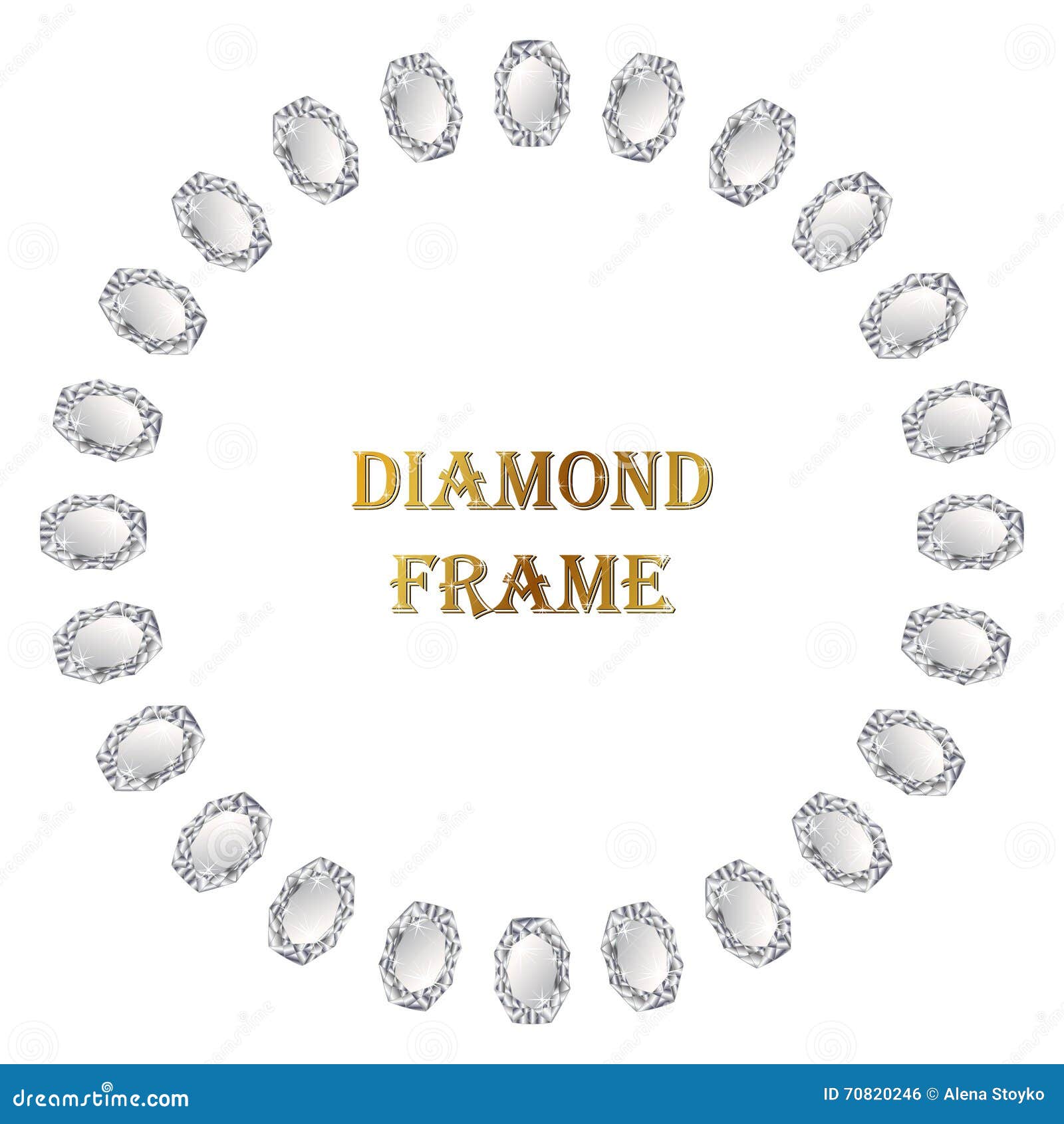 Diamond round frame stock vector. Illustration of jewel - 70820246