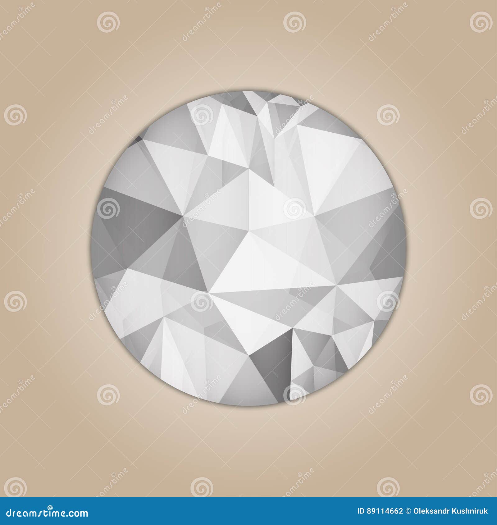 Diamond round shape stock vector. Illustration of design - 89114662