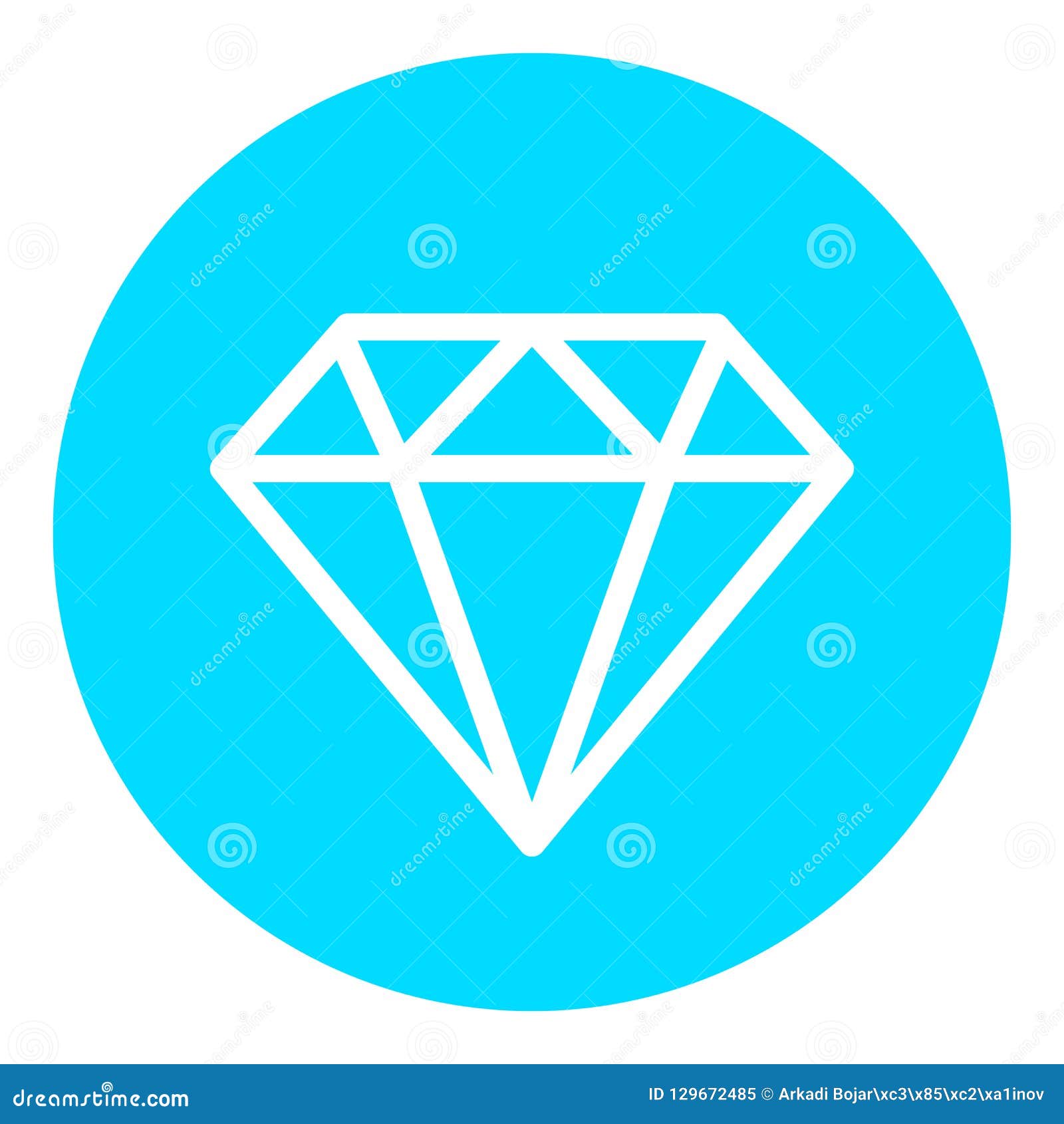 Diamond round vector icon stock vector. Illustration of expensive ...
