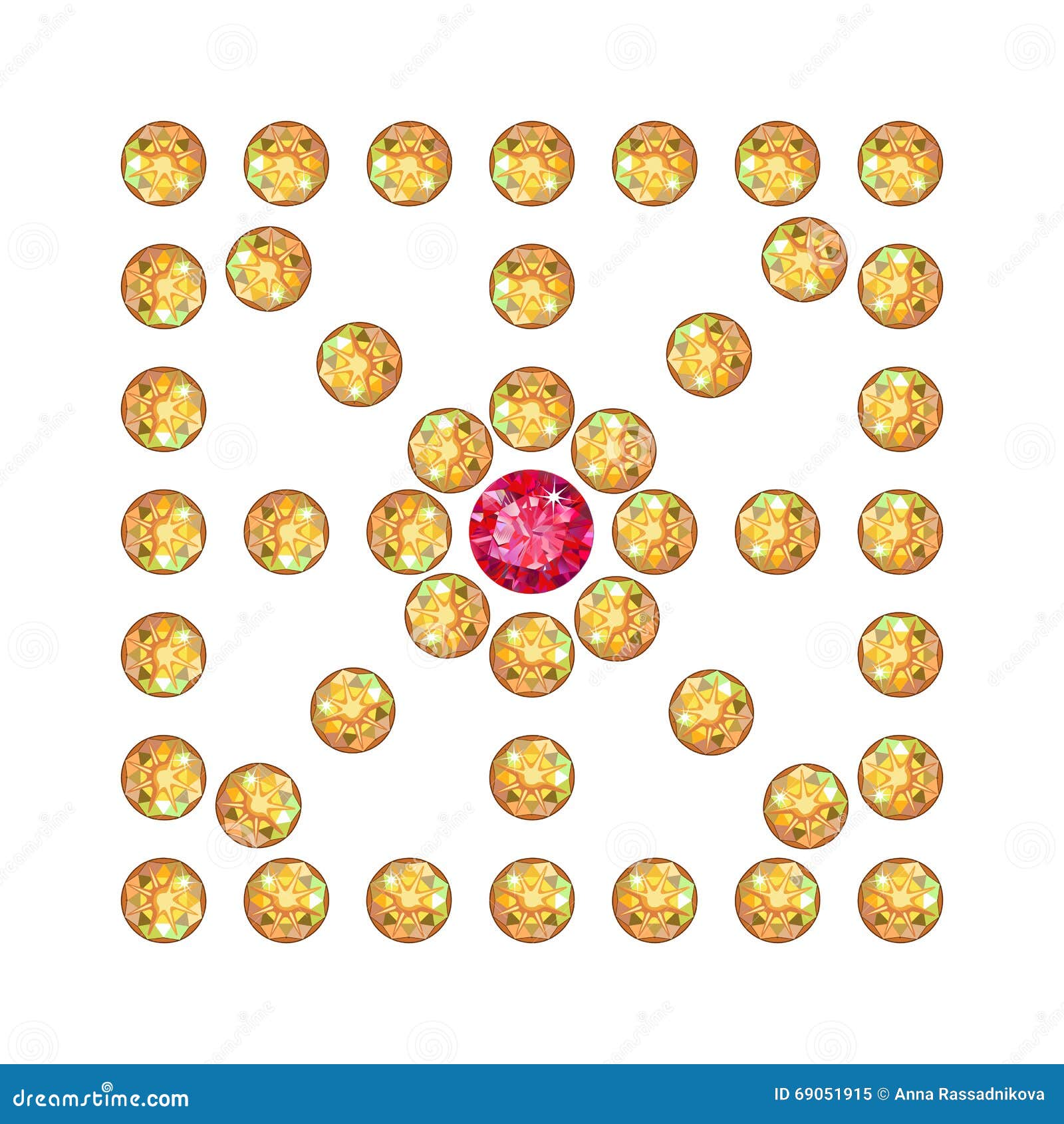 Diamond And Ruby Set Of Posters Text Cubic Crystal Vector Illustration ...