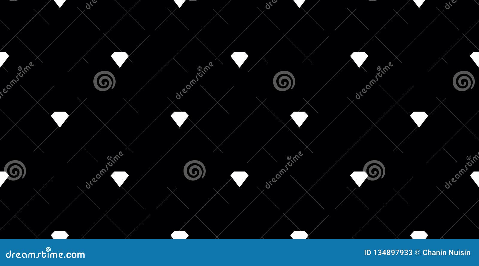 Diamond Seamless Pattern Vector Gem Icon Tile Background Repeat ...