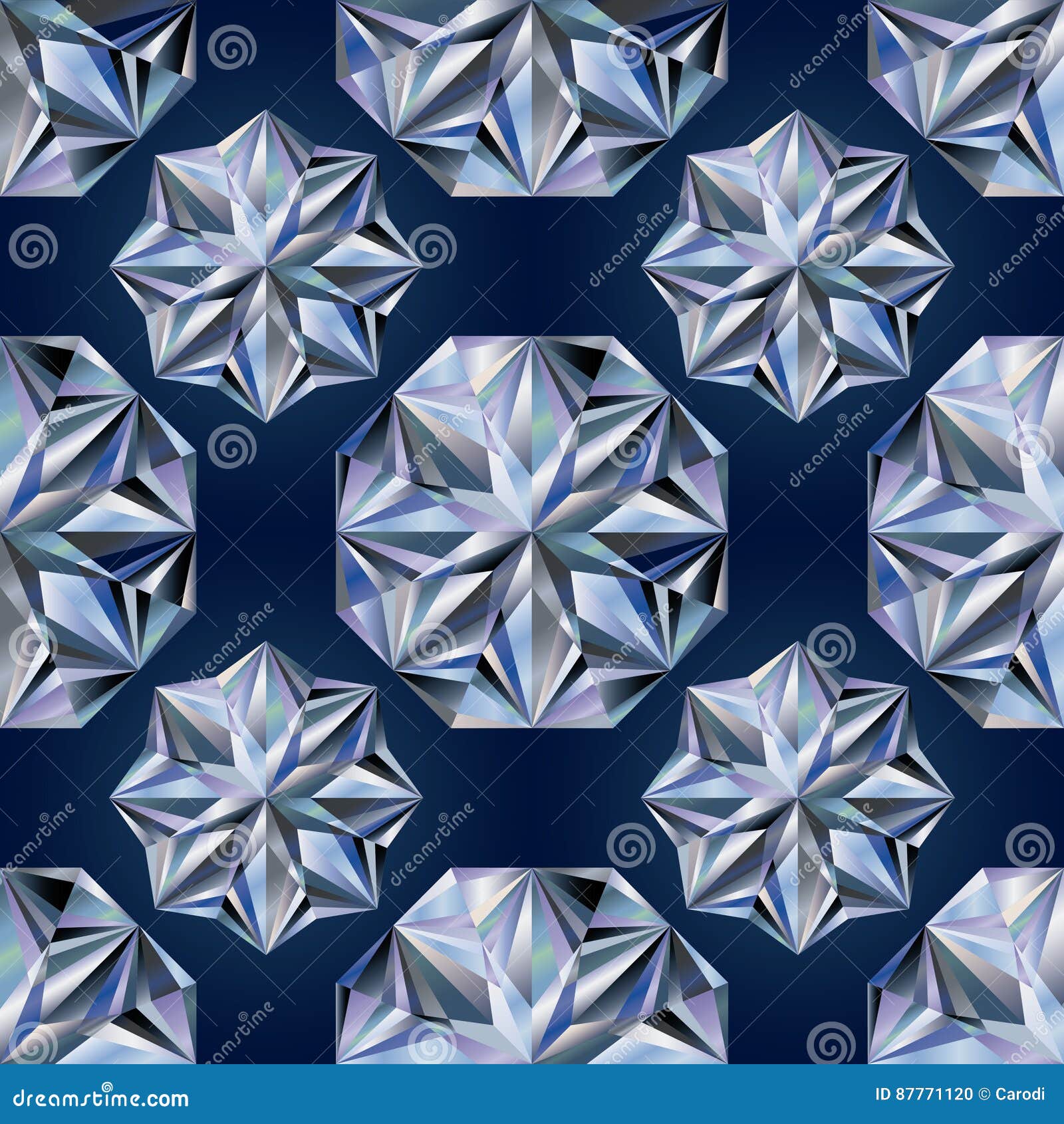 Diamond Seamless Texture, Vector Illustration Stock Vector ...